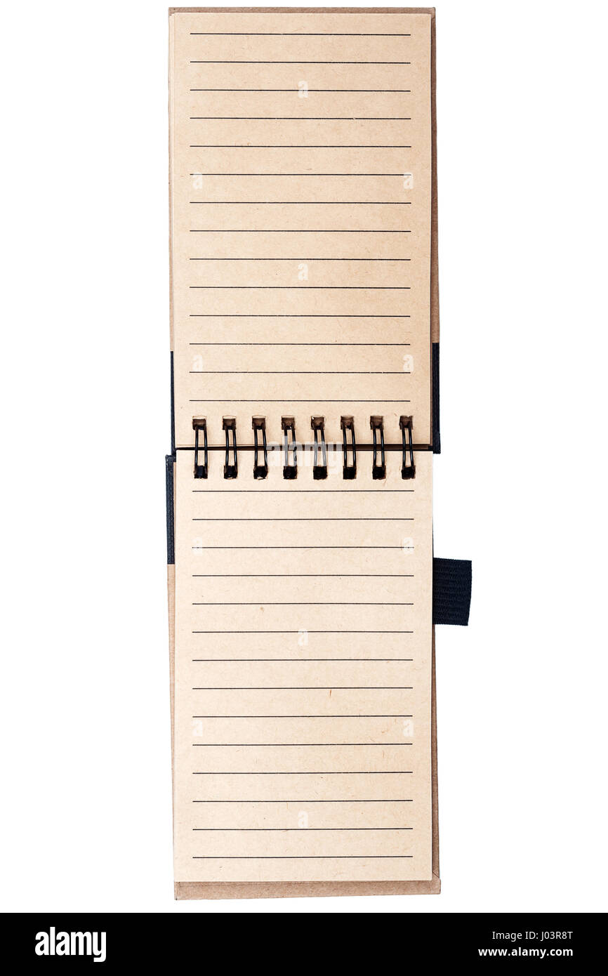 Spiral notebook isolated on white background Stock Photo - Alamy
