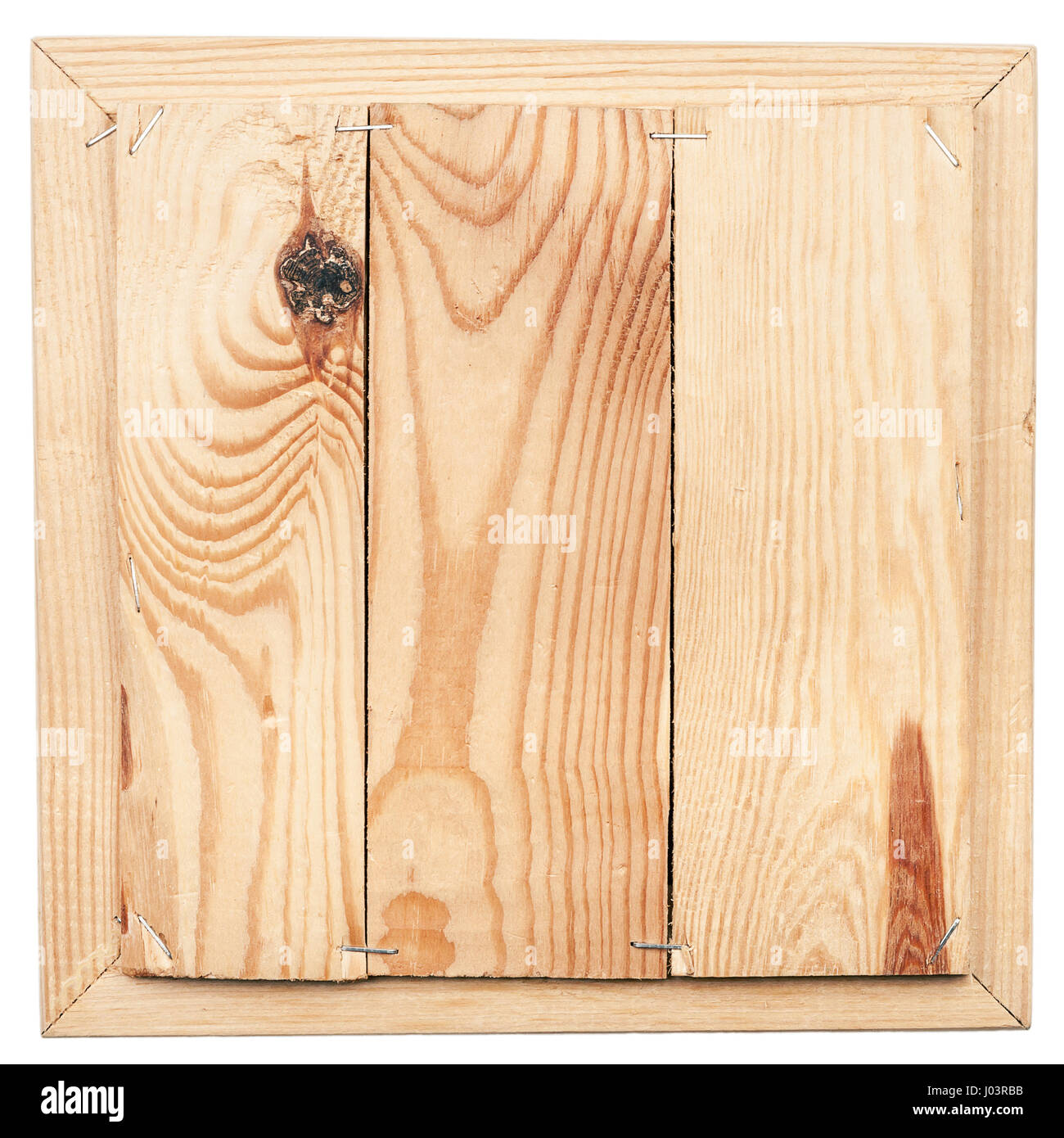 Old wooden frame back isolated on white Stock Photo - Alamy