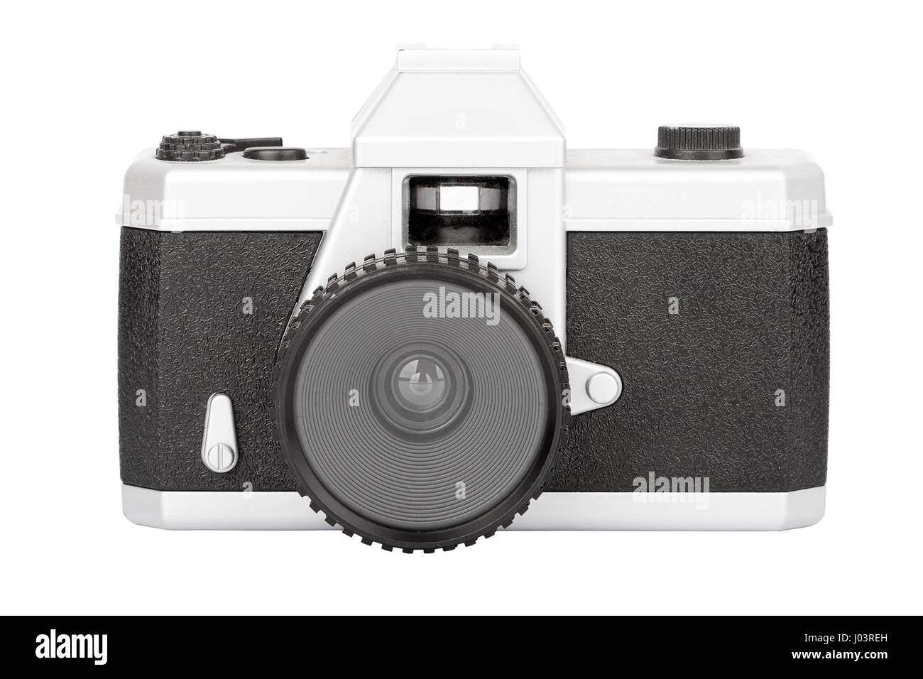 Plastic toy camera isolated on white background Stock Photo - Alamy