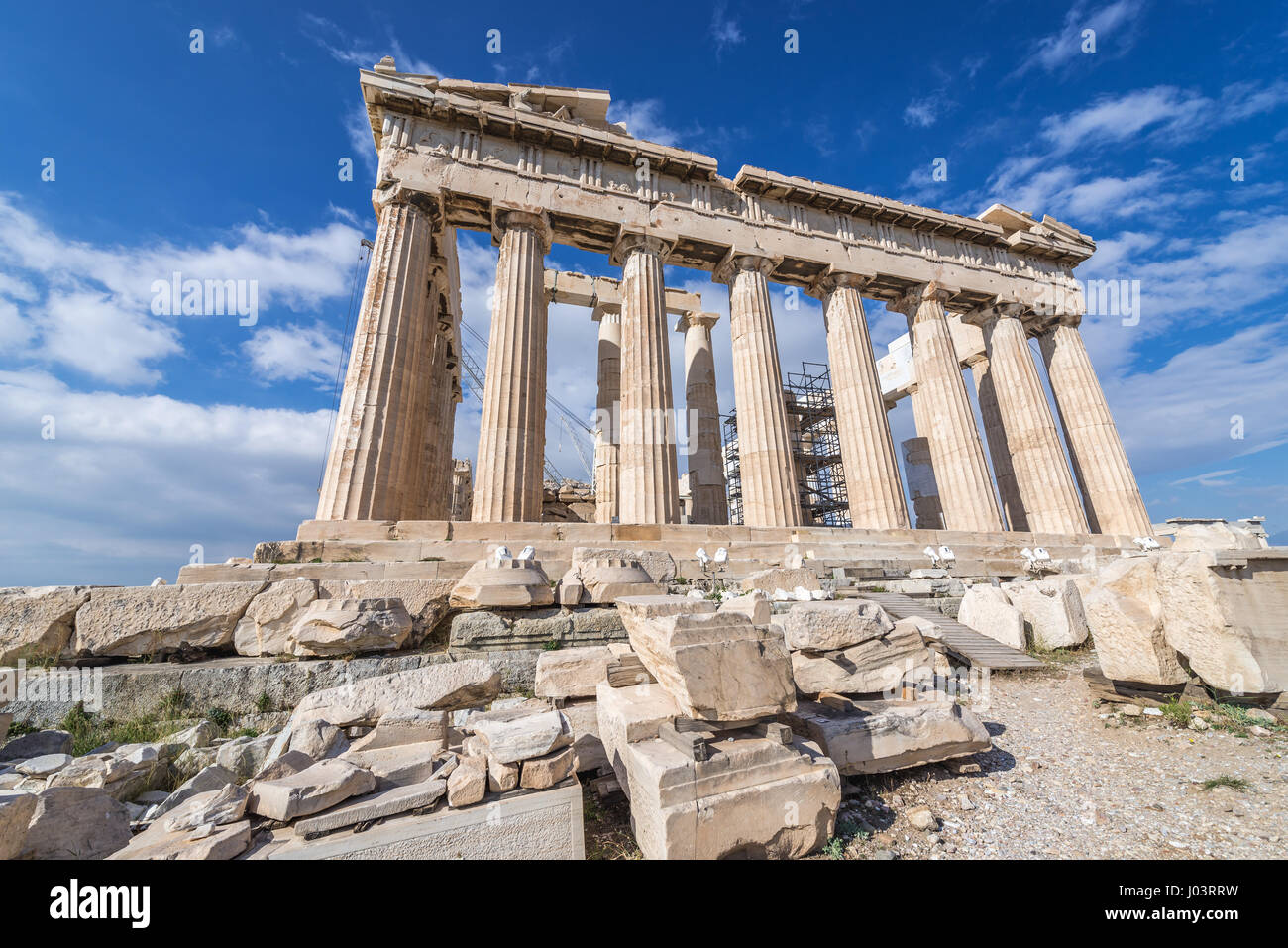 Parthenon temple dedicated to the goddess Athena,, part of Acropolis of ...