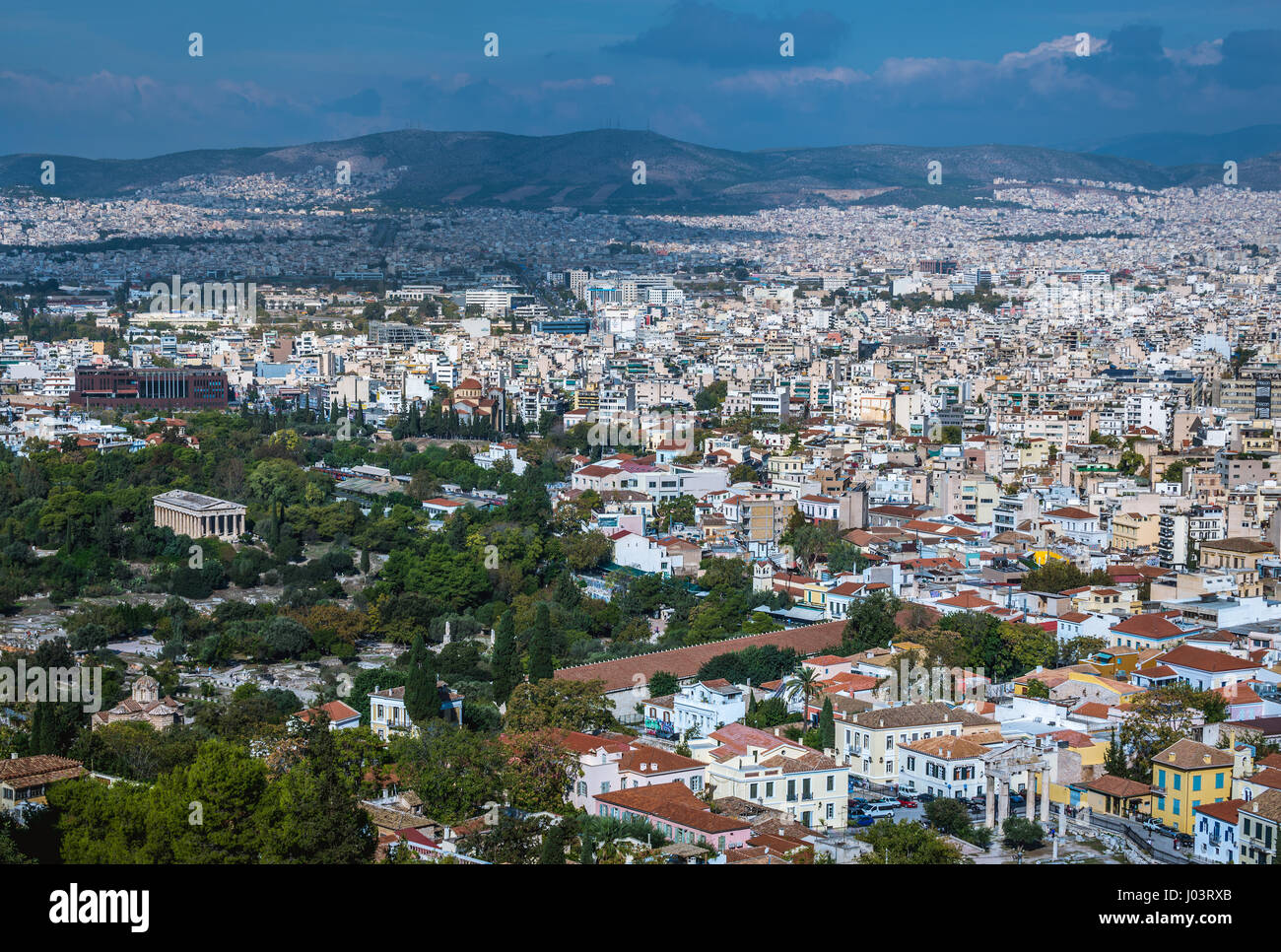 Aerial view of acropolis of athens hi-res stock photography and images ...