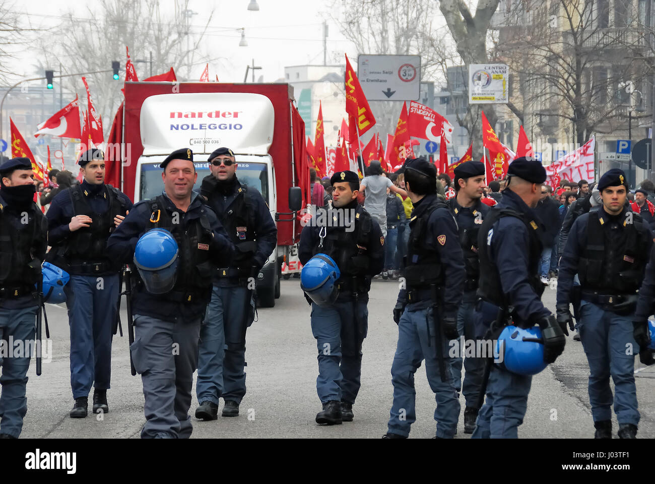 General strike police hi-res stock photography and images - Alamy