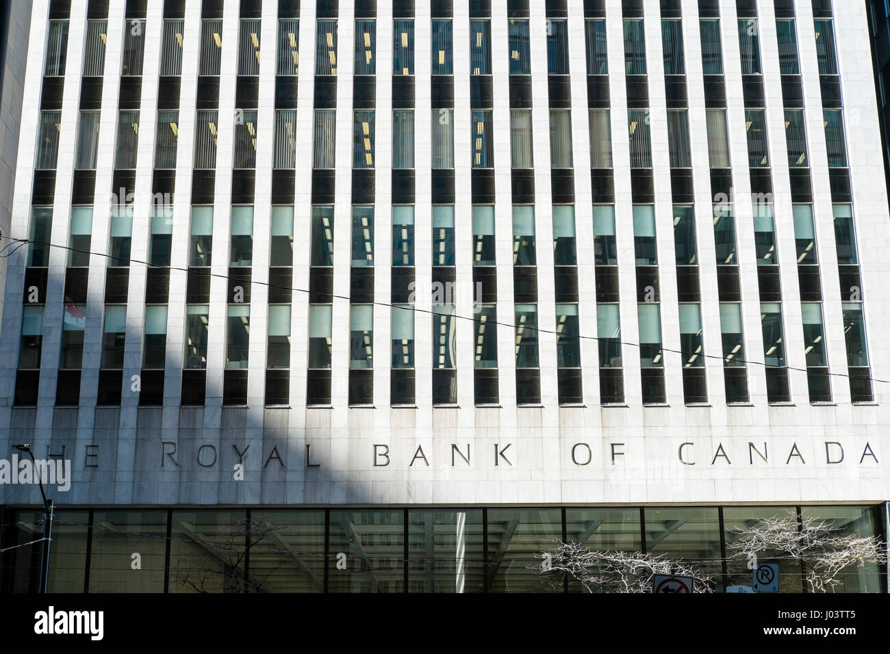 Facade of the Royal Bank of Canada building in Toronto Financial ...
