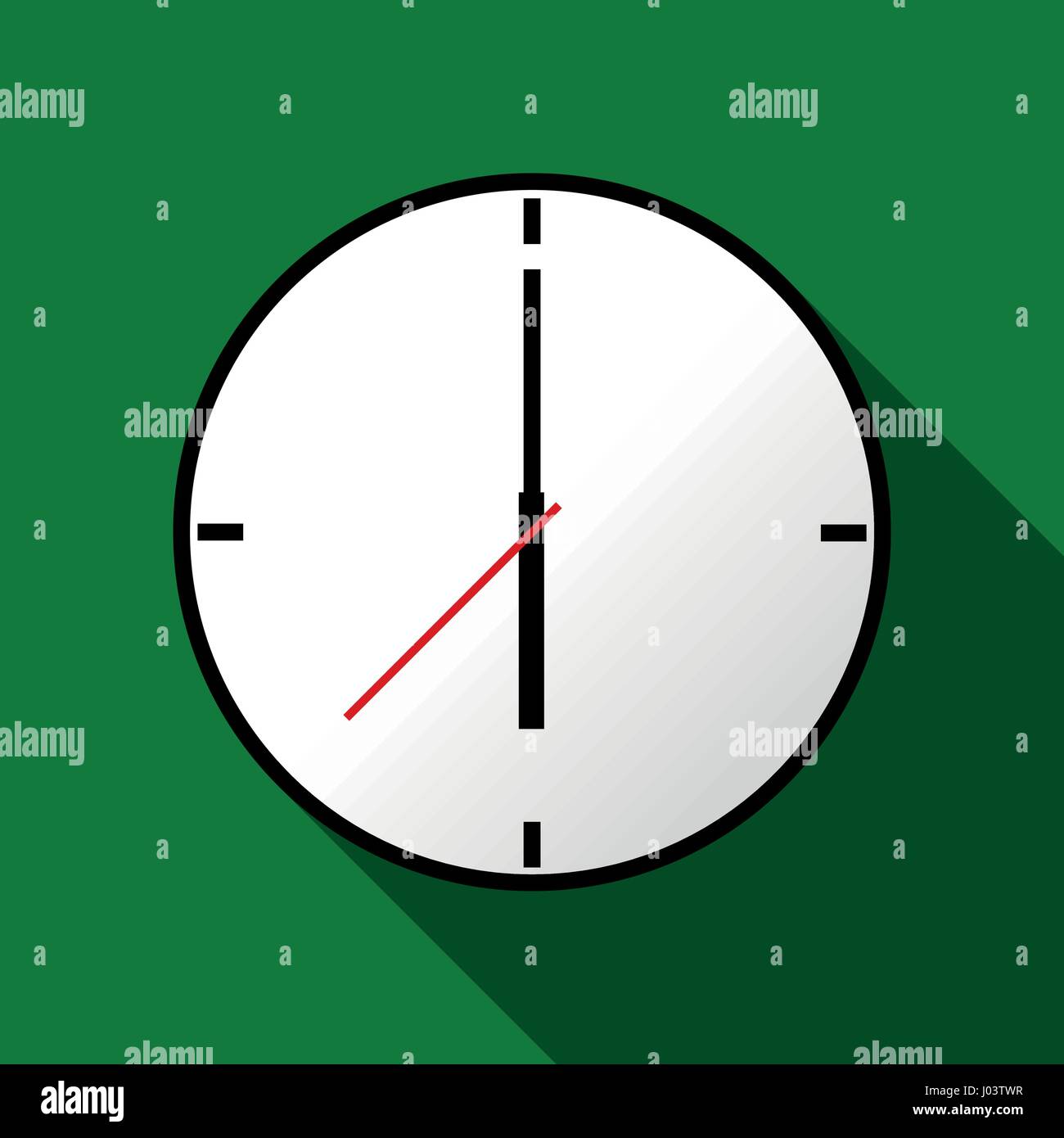 Flat clock icon hi-res stock photography and images - Alamy