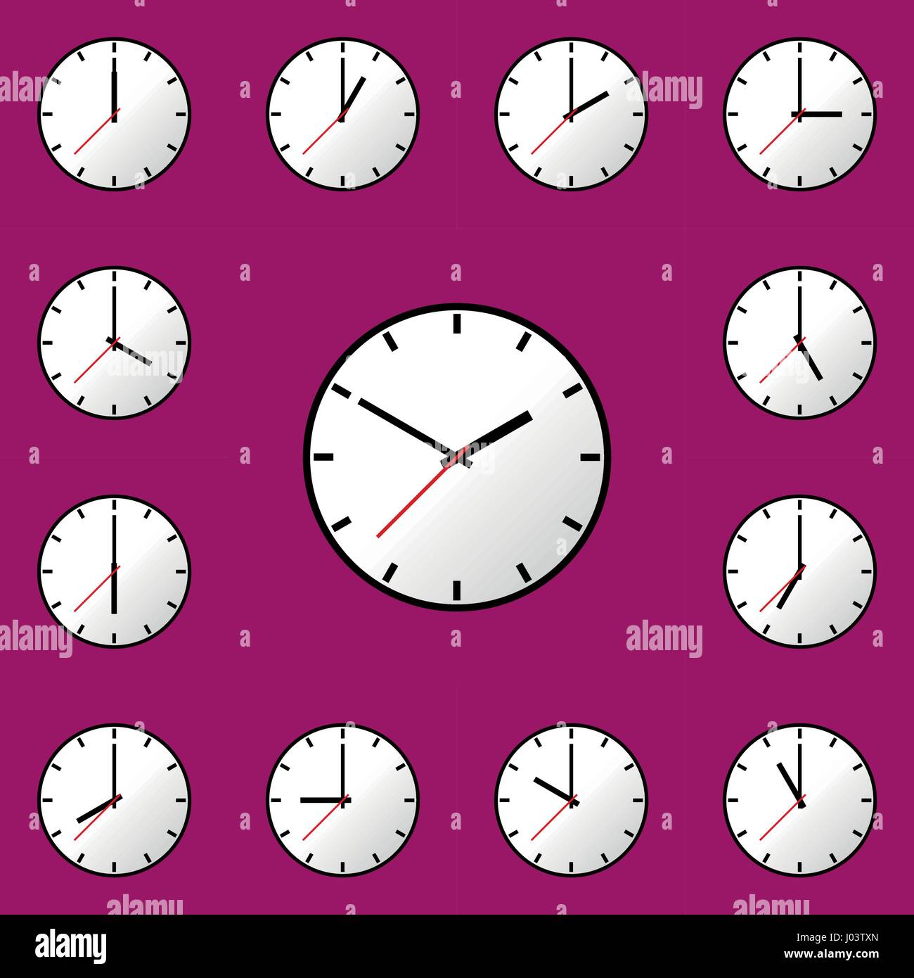 Set clock icon Vector illustration design EPS10 Stock Vector Image ...