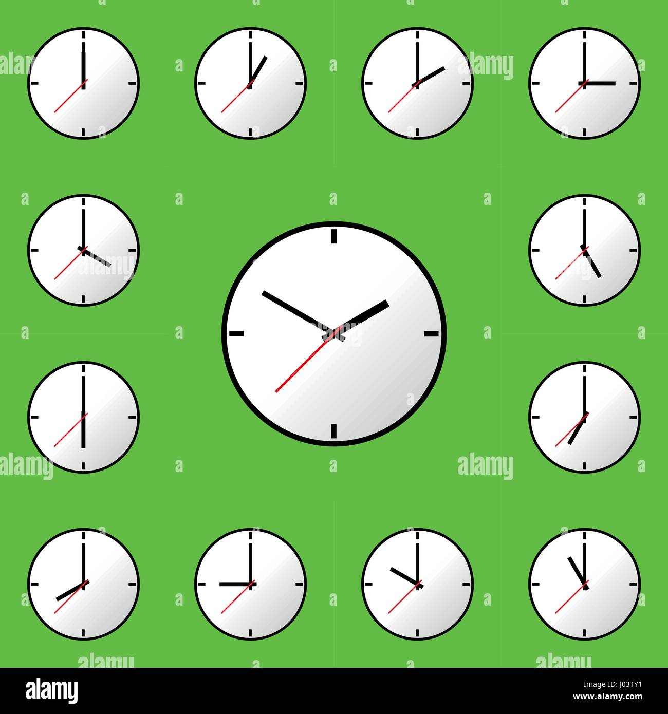 Clock vector black icon Stock Vector Images - Alamy