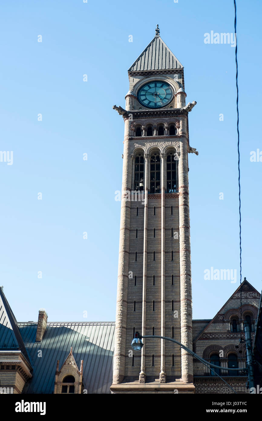 Clock Tower of the Old City Hall in Toronto, Ontario, Canada Stock ...