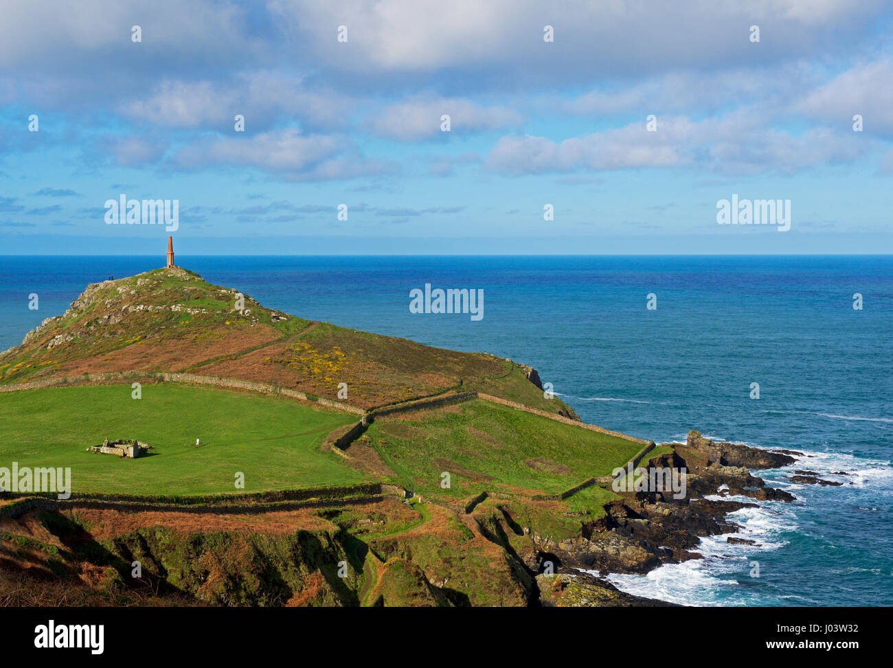 The headland at Cape Cornwall, Cornwall, England UK Stock Photo - Alamy