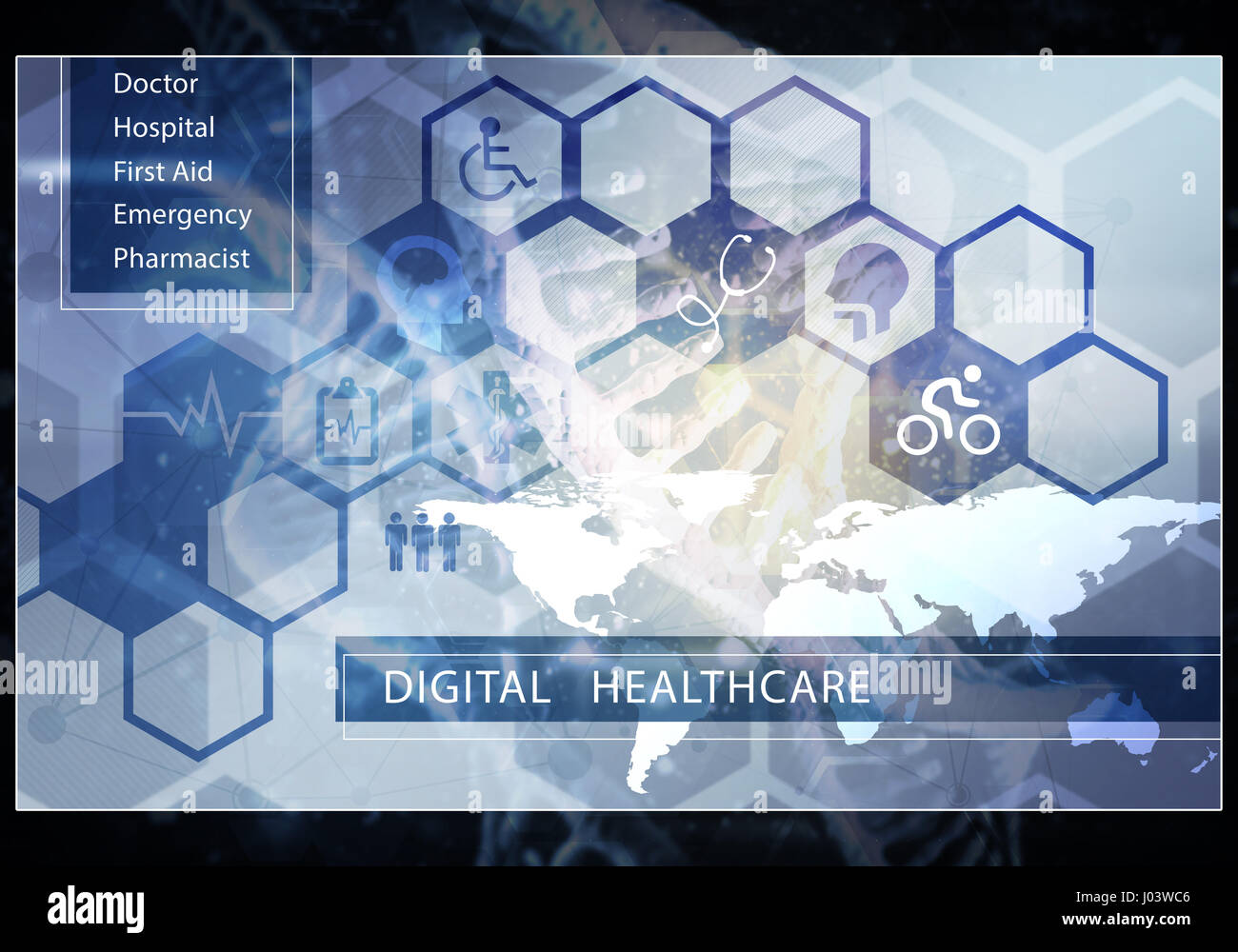 Medicine user interface Stock Photo - Alamy