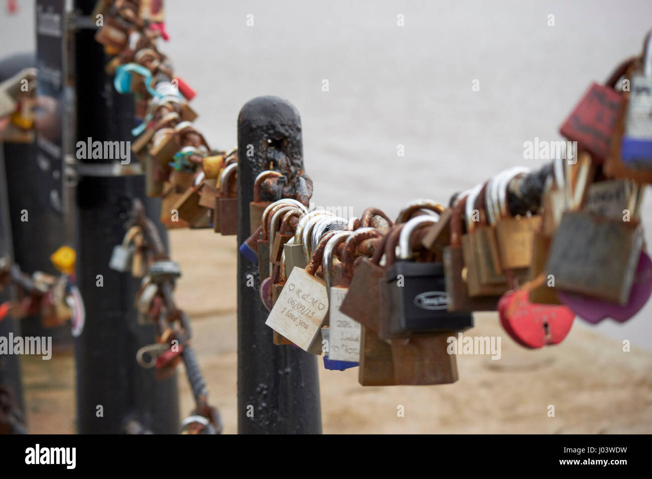 Liverpool padlock fence hi-res stock photography and images - Alamy