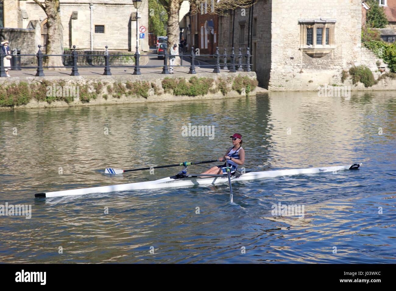 Rowing on the River Thames at Abingdon Stock Photo - Alamy