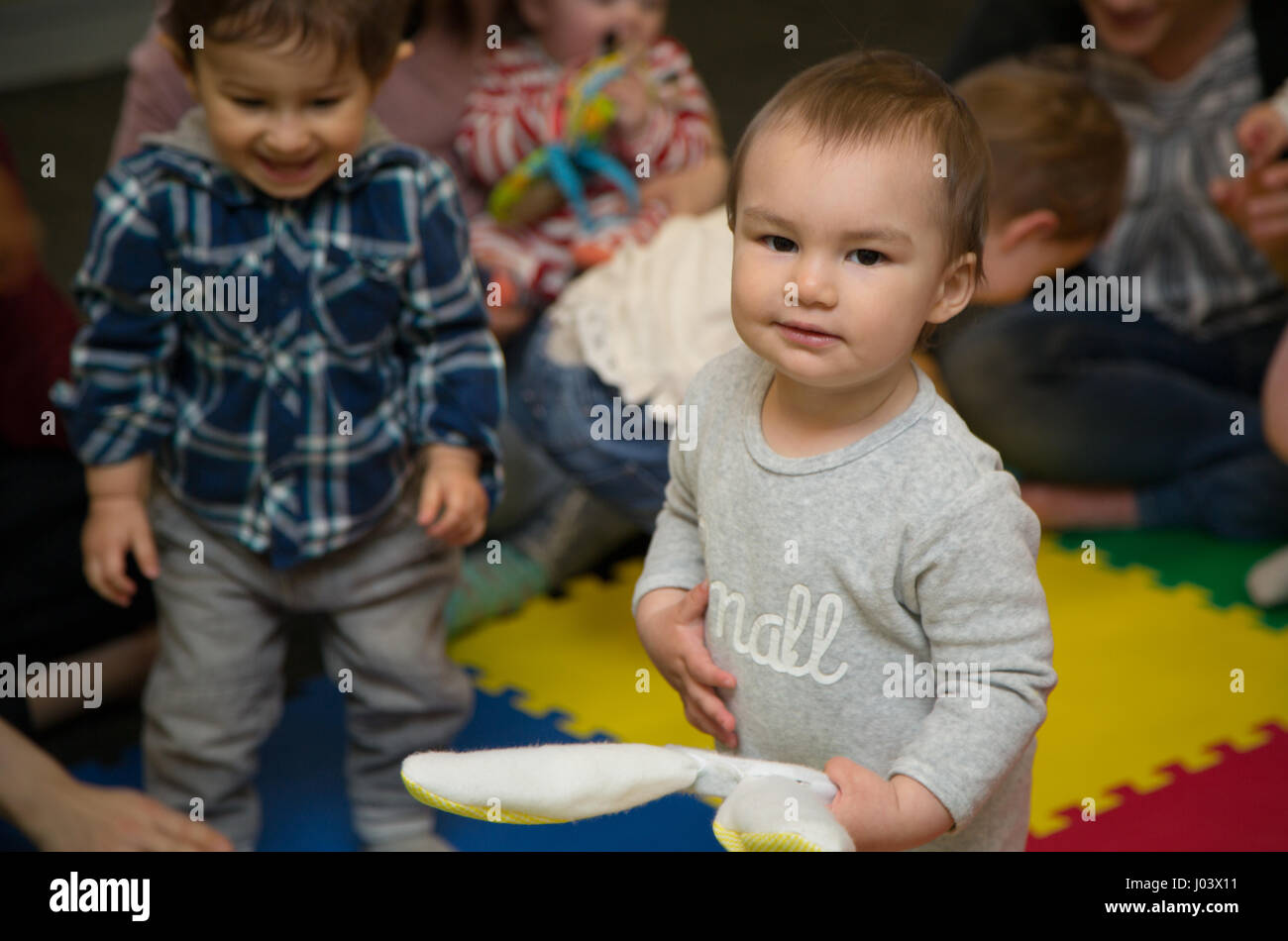 Baby & Toddler sign language class Stock Photo - Alamy