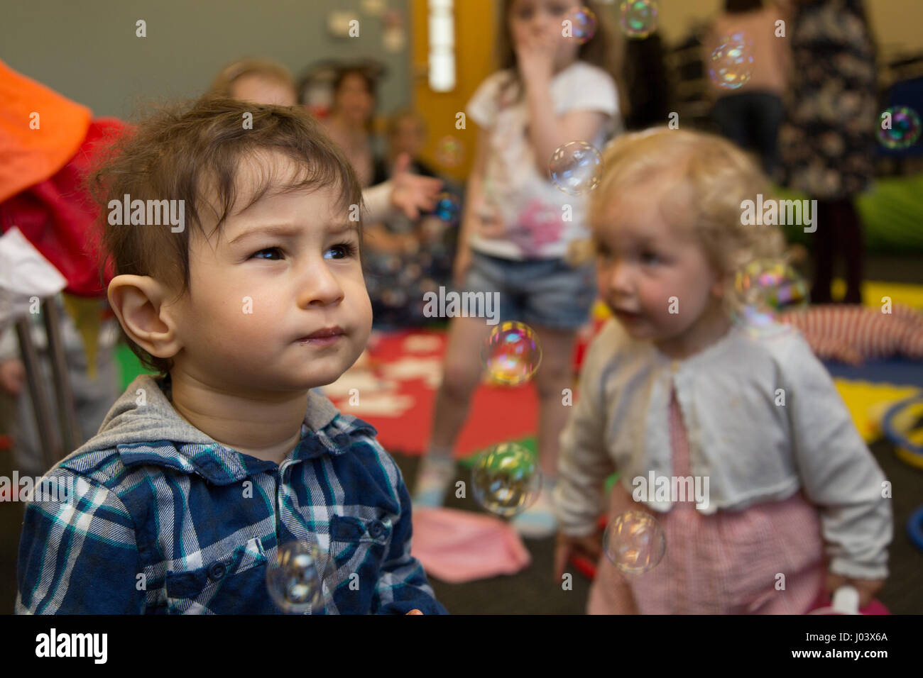 Baby & Toddler sign language class Stock Photo - Alamy