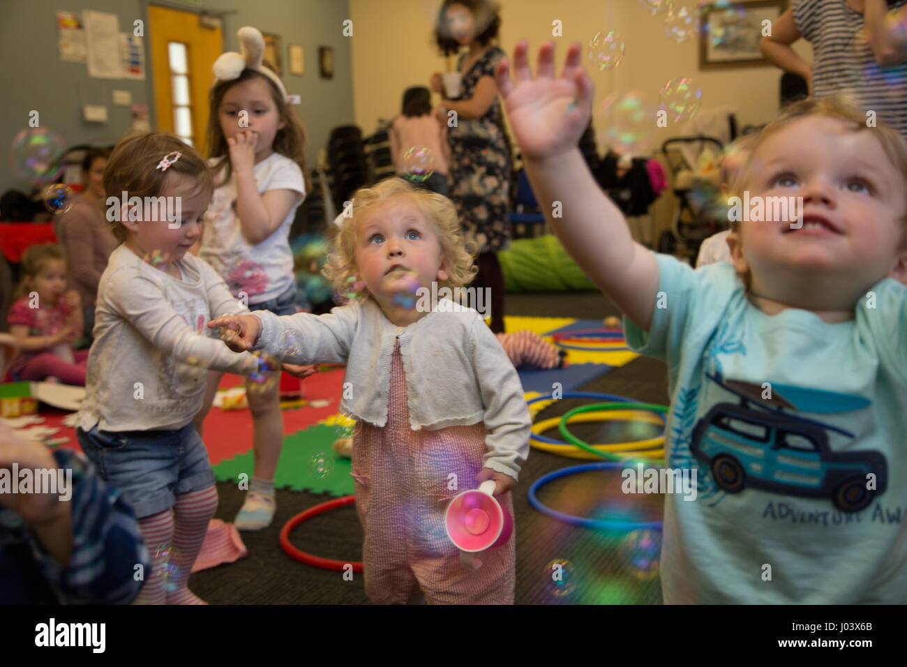 Baby & Toddler sign language class Stock Photo - Alamy