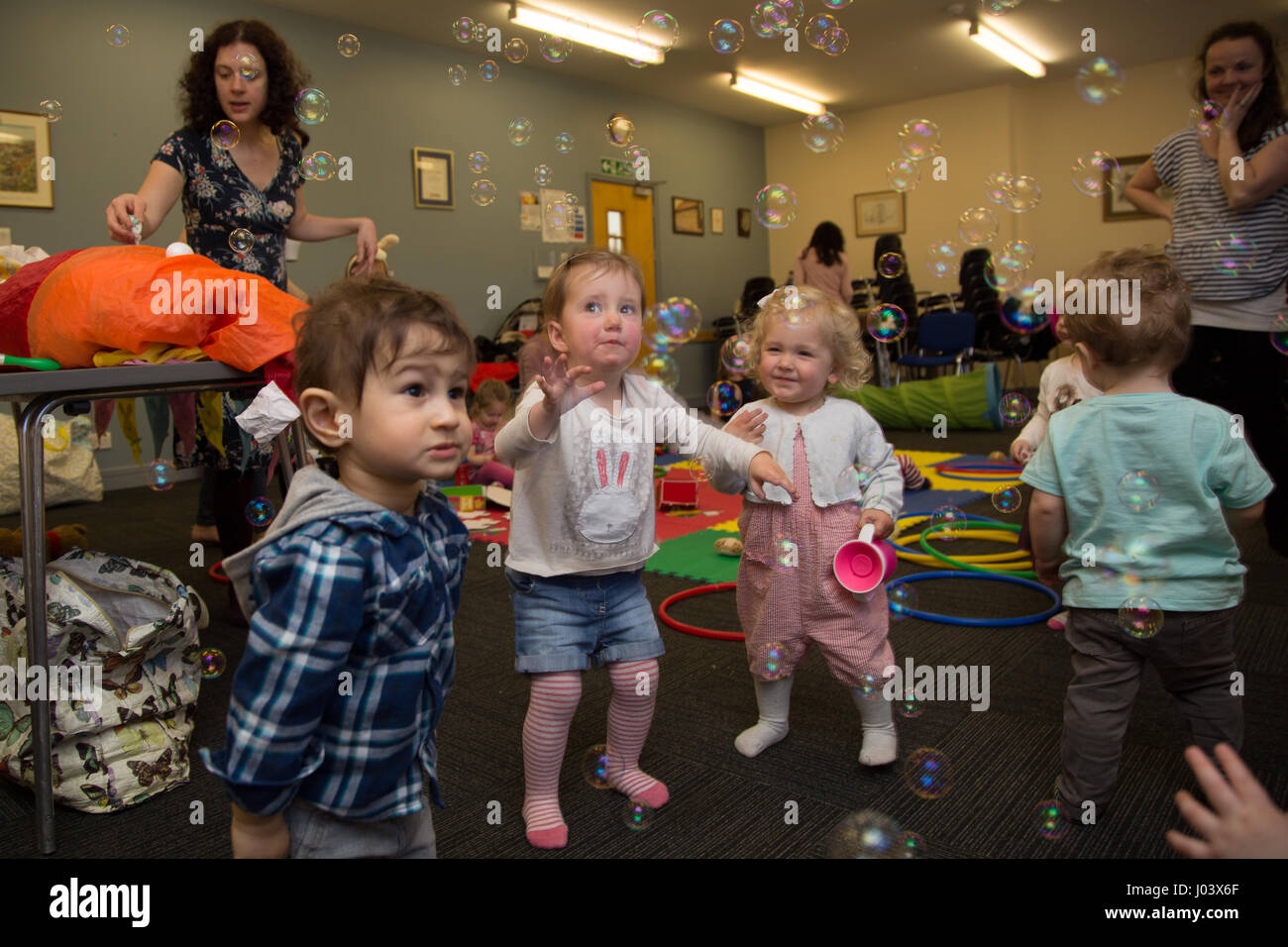 Baby & Toddler sign language class Stock Photo - Alamy