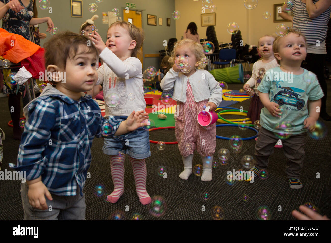 Baby & Toddler sign language class Stock Photo - Alamy