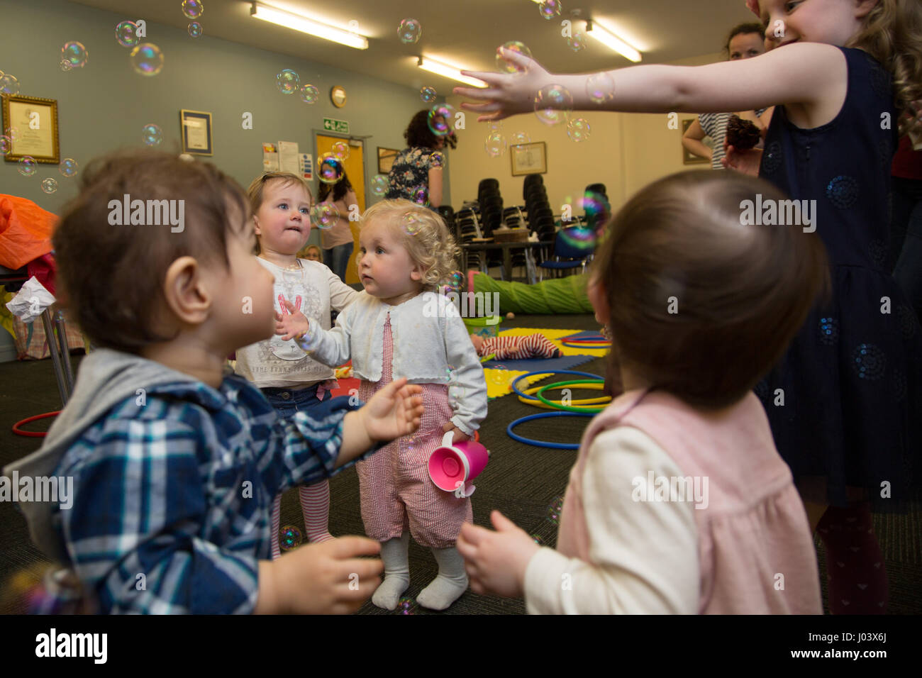 Baby & Toddler sign language class Stock Photo - Alamy
