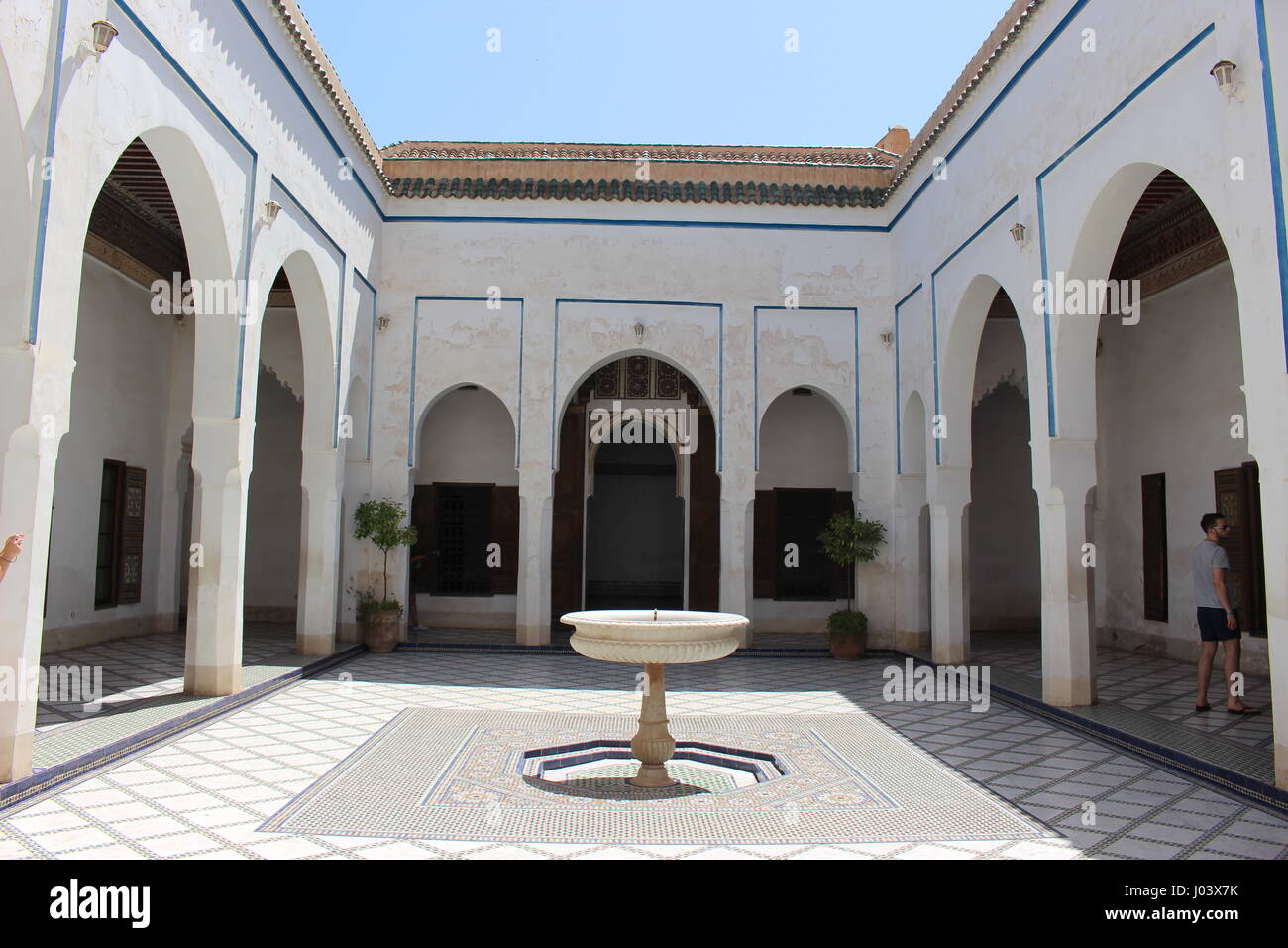 The Bahia Palace court yard in Marrakech Stock Photo - Alamy