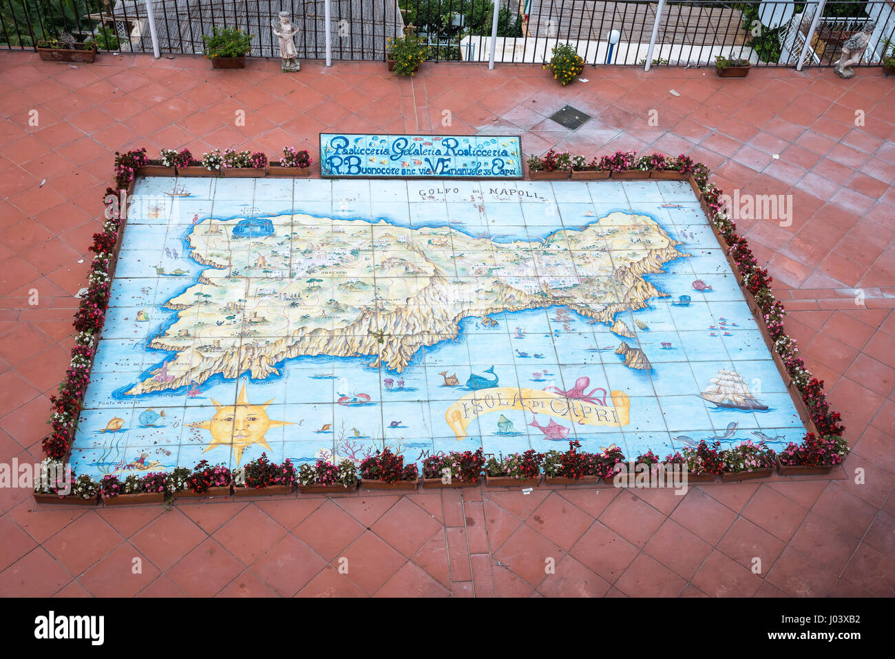 Capri map hi-res stock photography and images - Alamy
