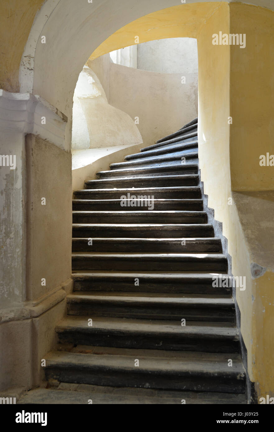 Aiud city romania medieval church interior stairs architecture Stock ...