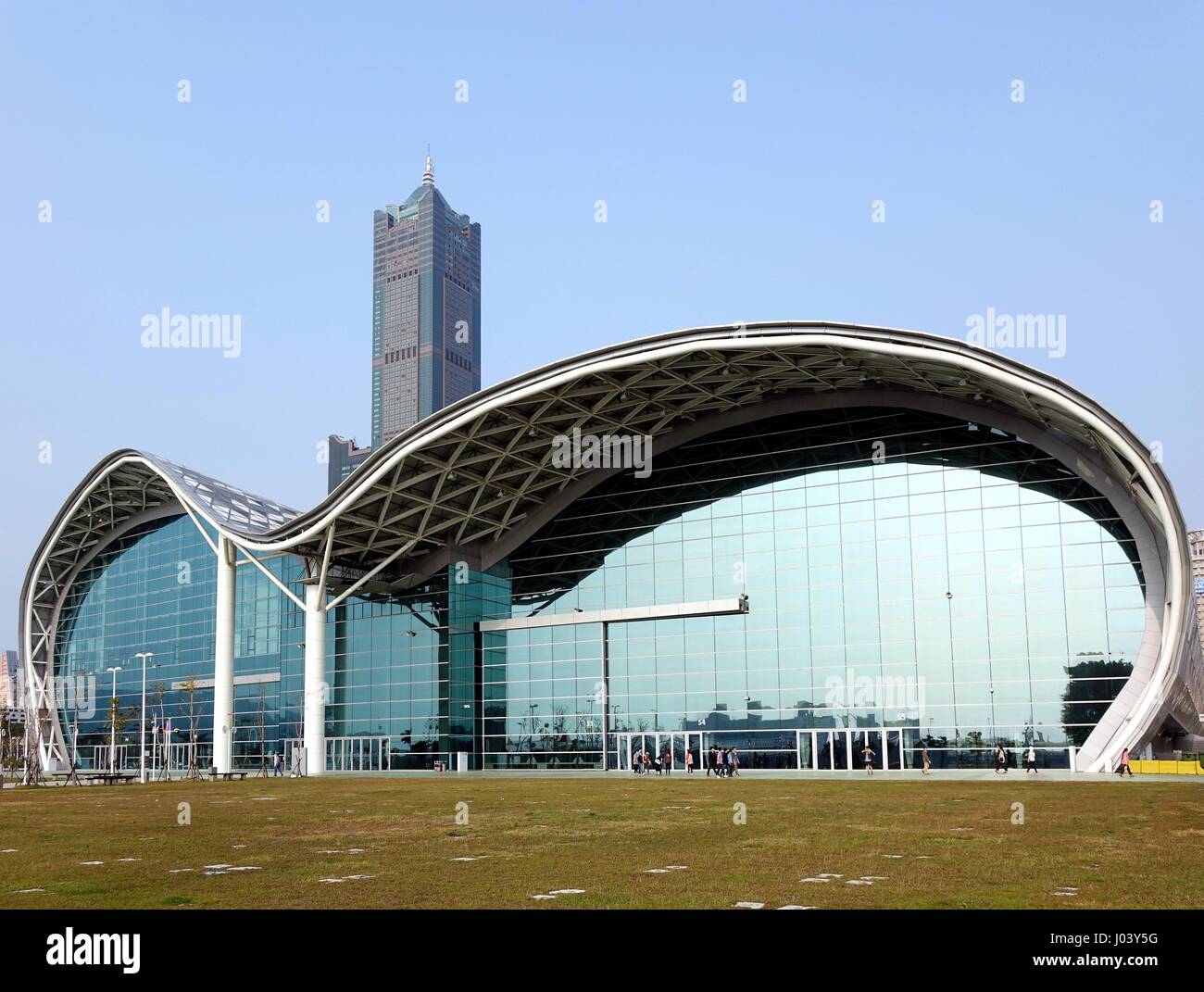 KAOHSIUNG, TAIWAN -- FEBRUARY 20, 2015: The new Kaohsiung Exhibition ...
