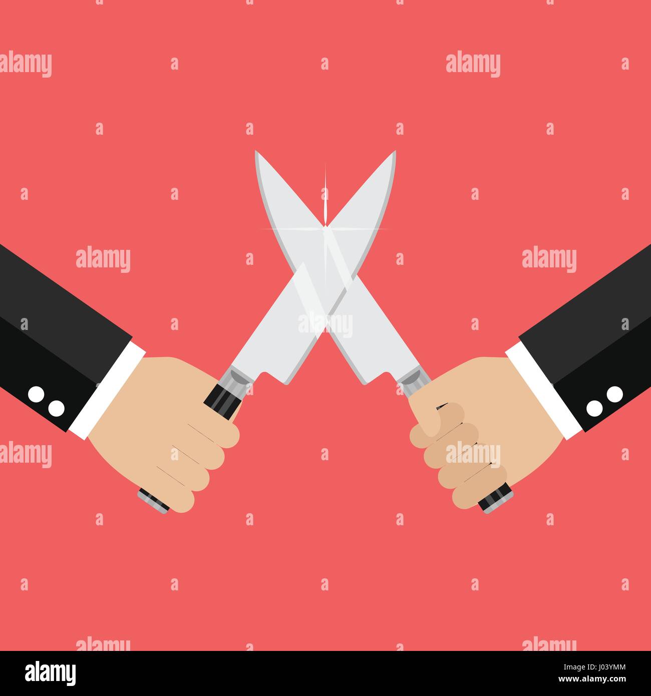 Fighting knives Stock Vector Images - Alamy