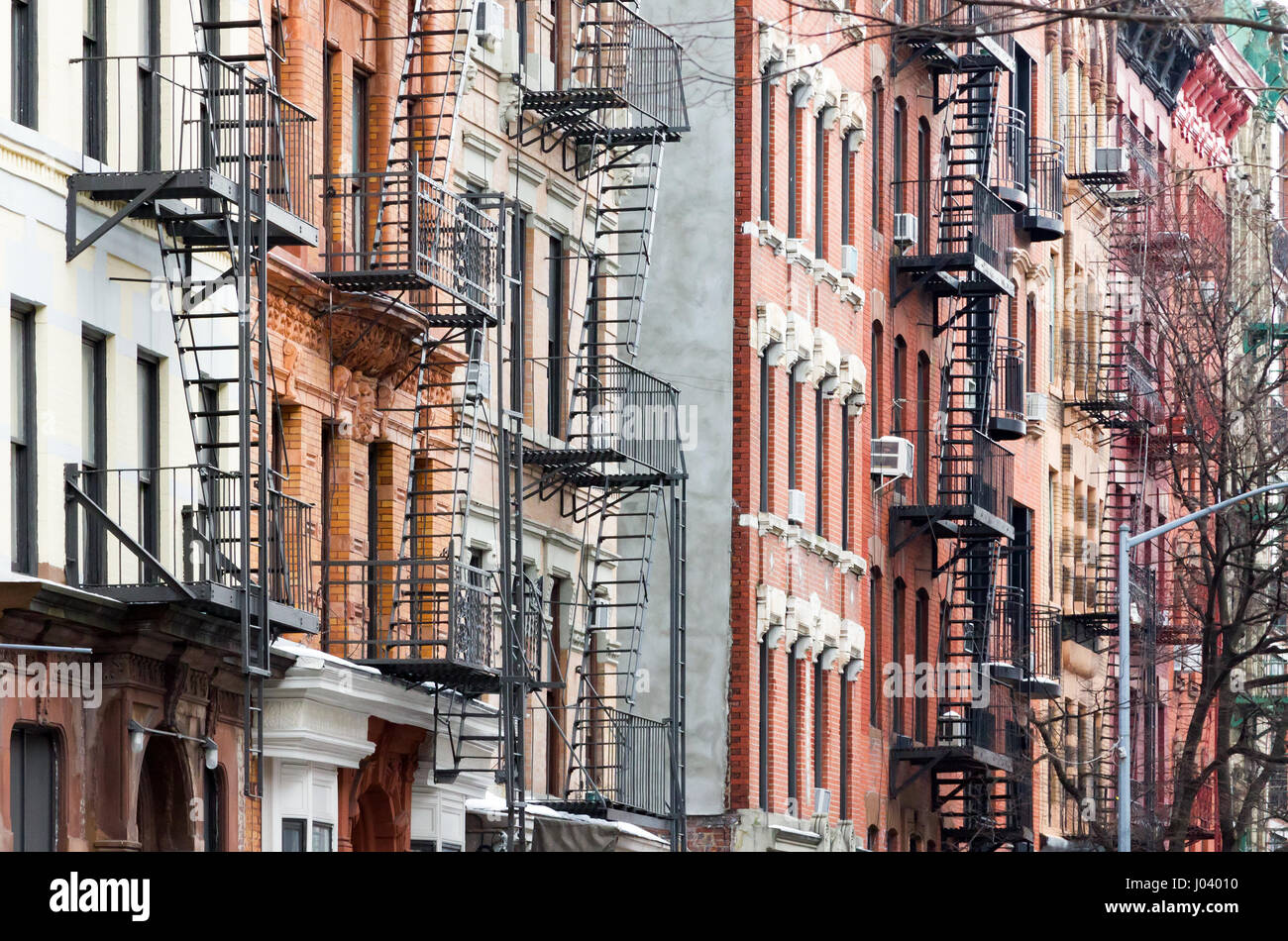 New york fire escapes abstract hi-res stock photography and images - Alamy