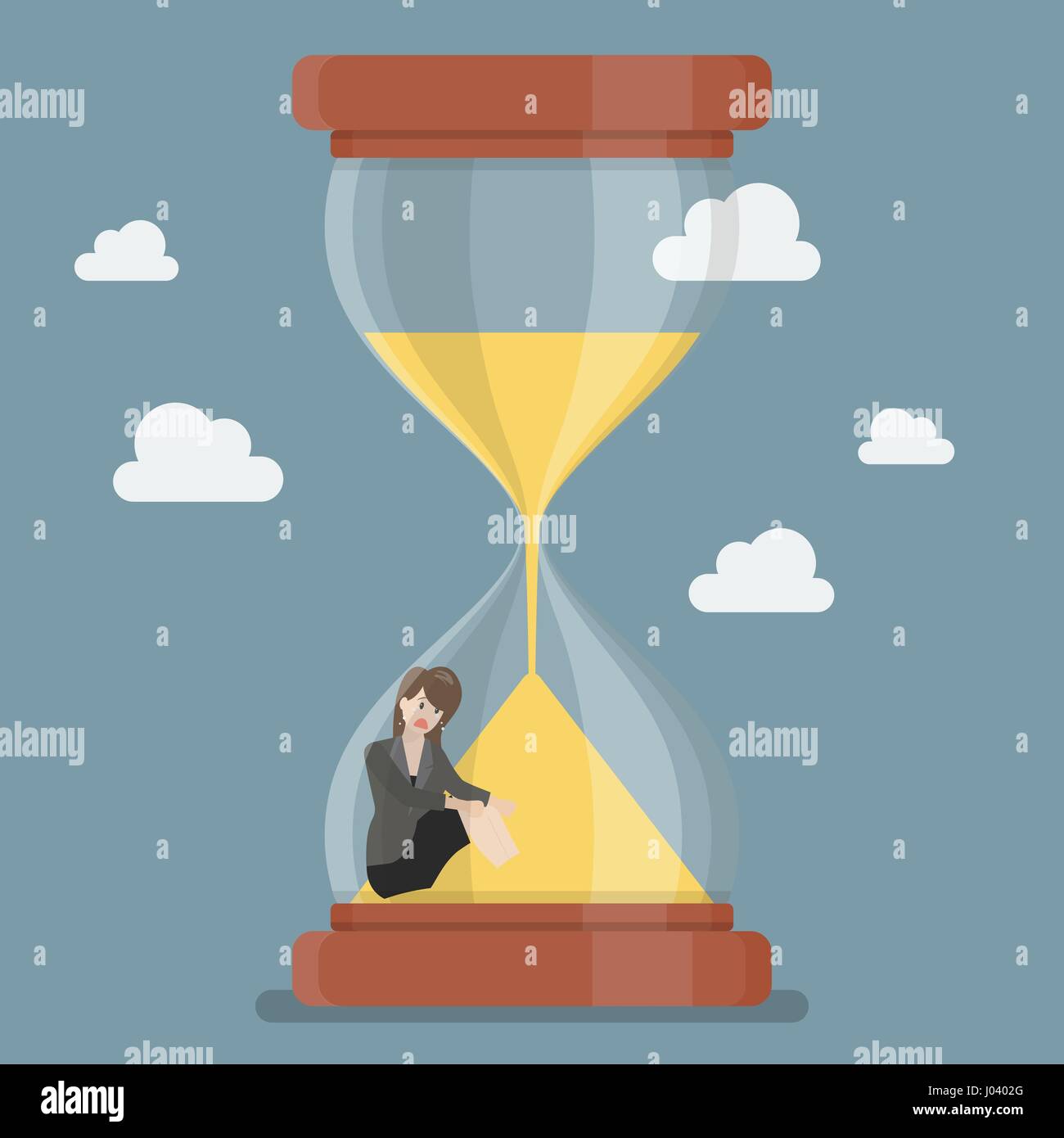 Stuck in time Stock Vector Images - Alamy