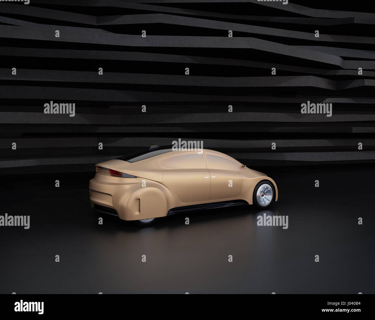 Autonomous car on abstract background. 3D rendering image Stock Photo ...