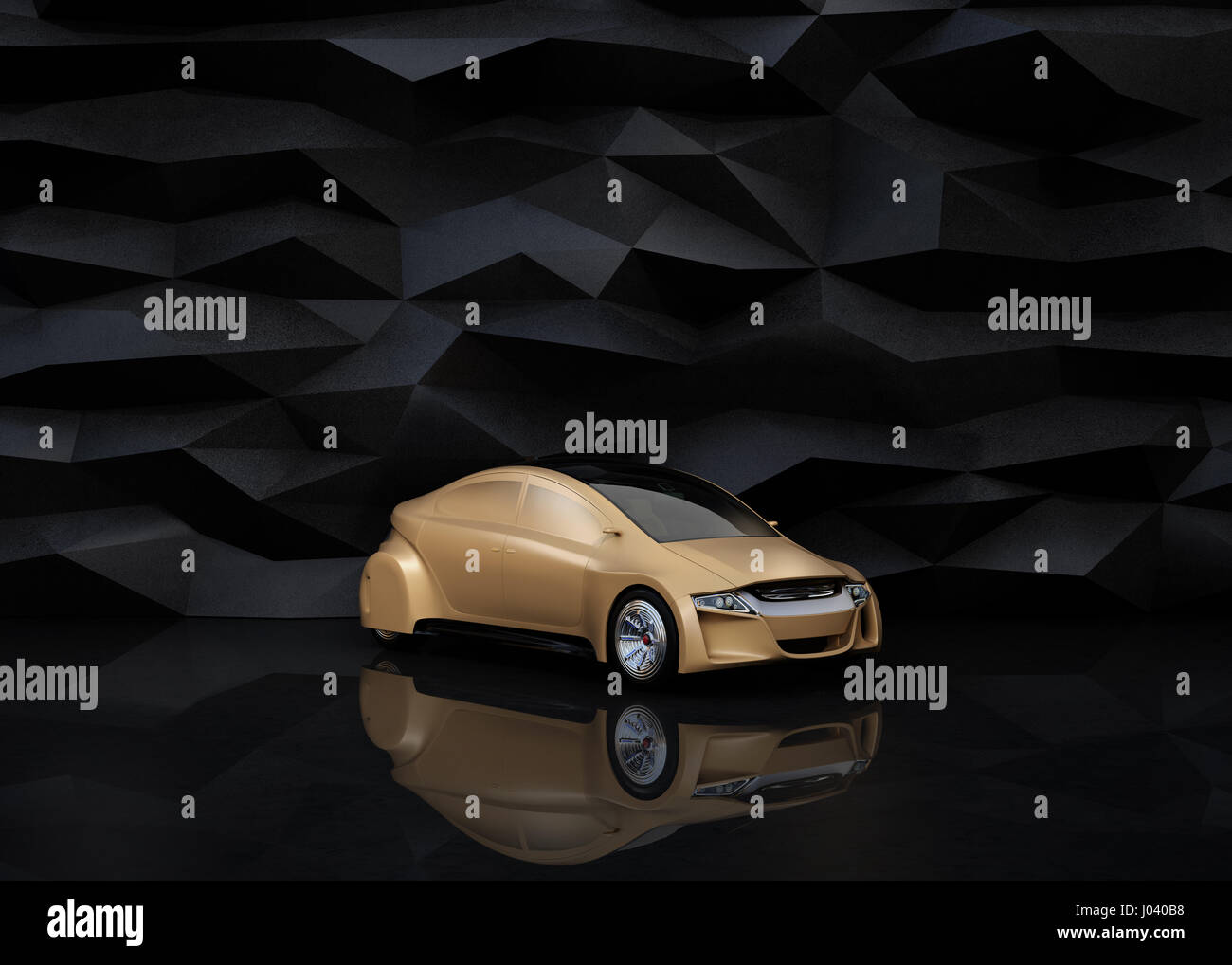 Autonomous car on abstract background. 3D rendering image Stock Photo ...