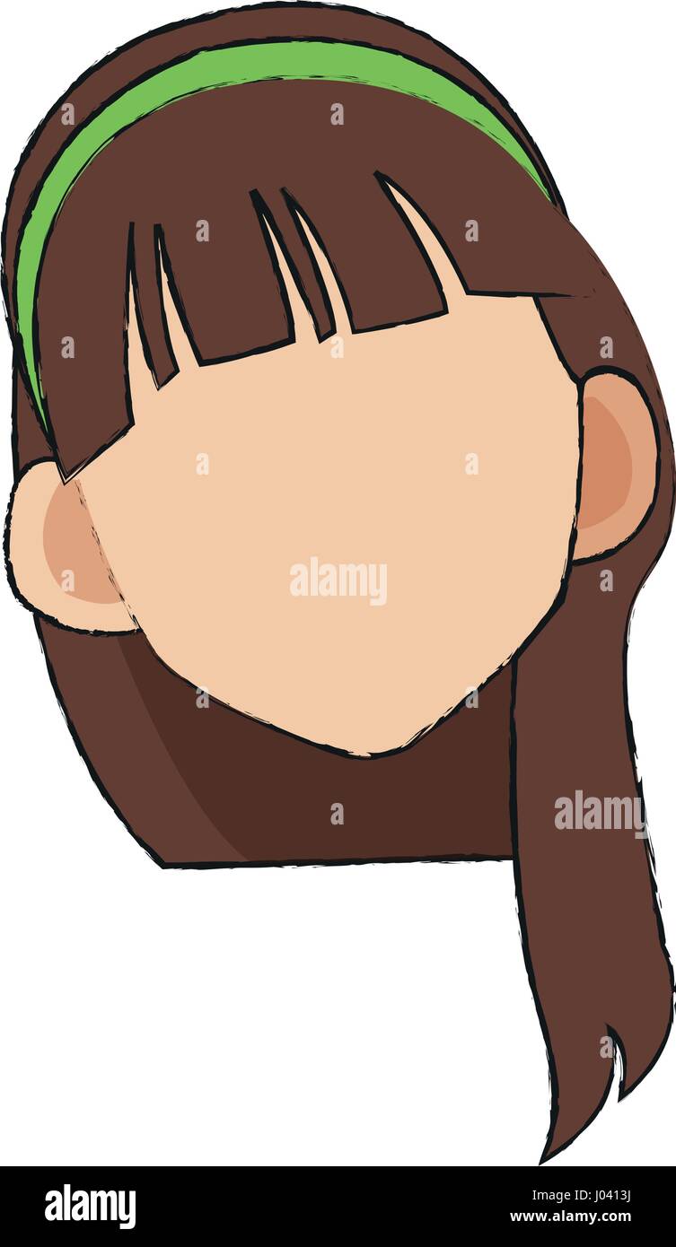 anime girl icon Stock Vector Image & Art - Alamy