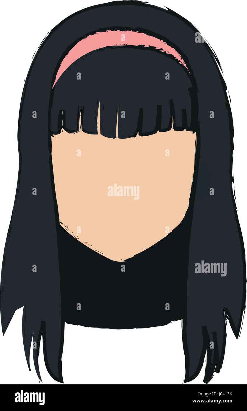 anime girl icon Stock Vector Image & Art - Alamy
