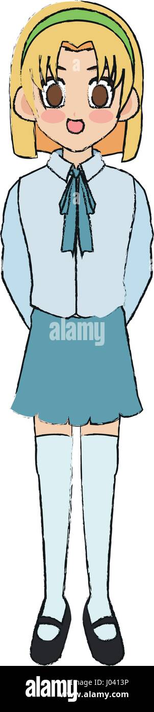 anime girl icon Stock Vector Image & Art - Alamy