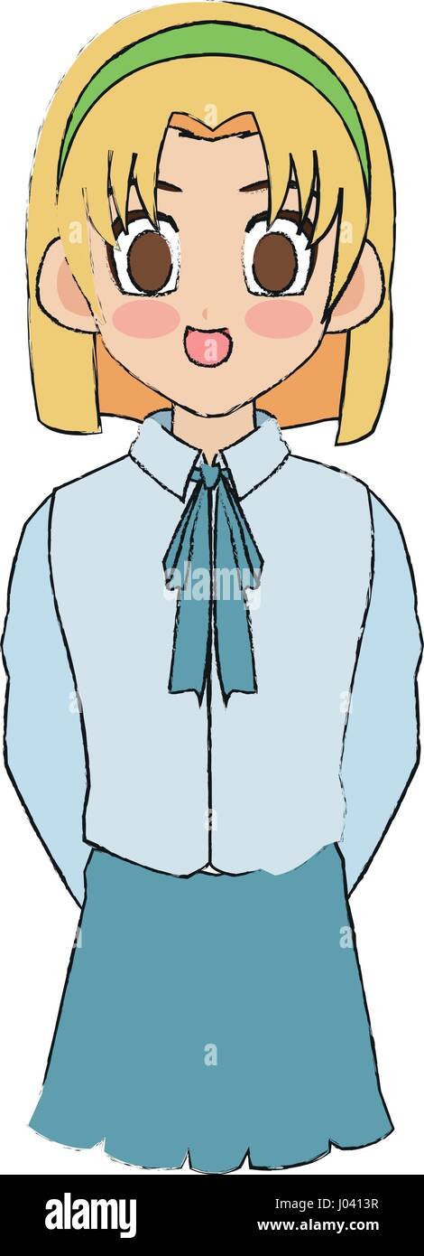 anime girl icon Stock Vector Image & Art - Alamy