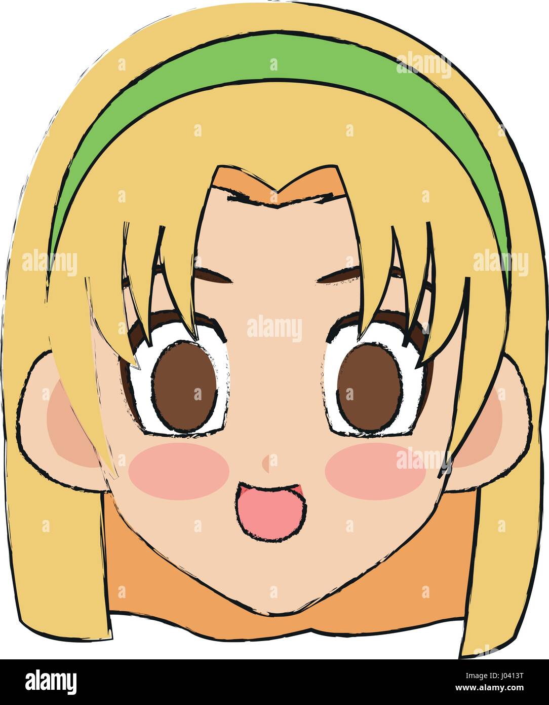 anime girl icon Stock Vector Image & Art - Alamy
