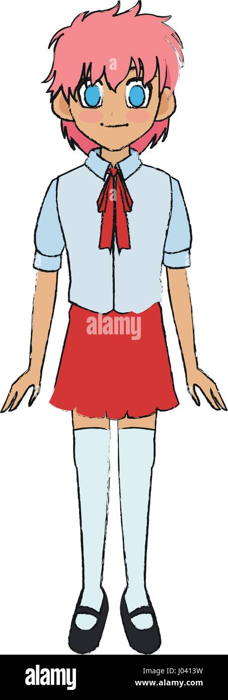anime girl icon Stock Vector Image & Art - Alamy