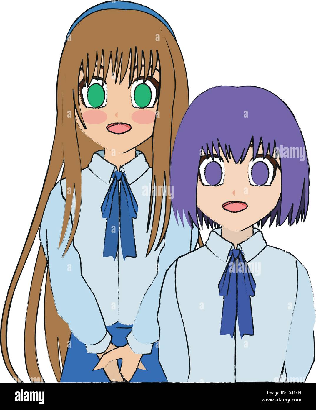anime girl icon Stock Vector Image & Art - Alamy