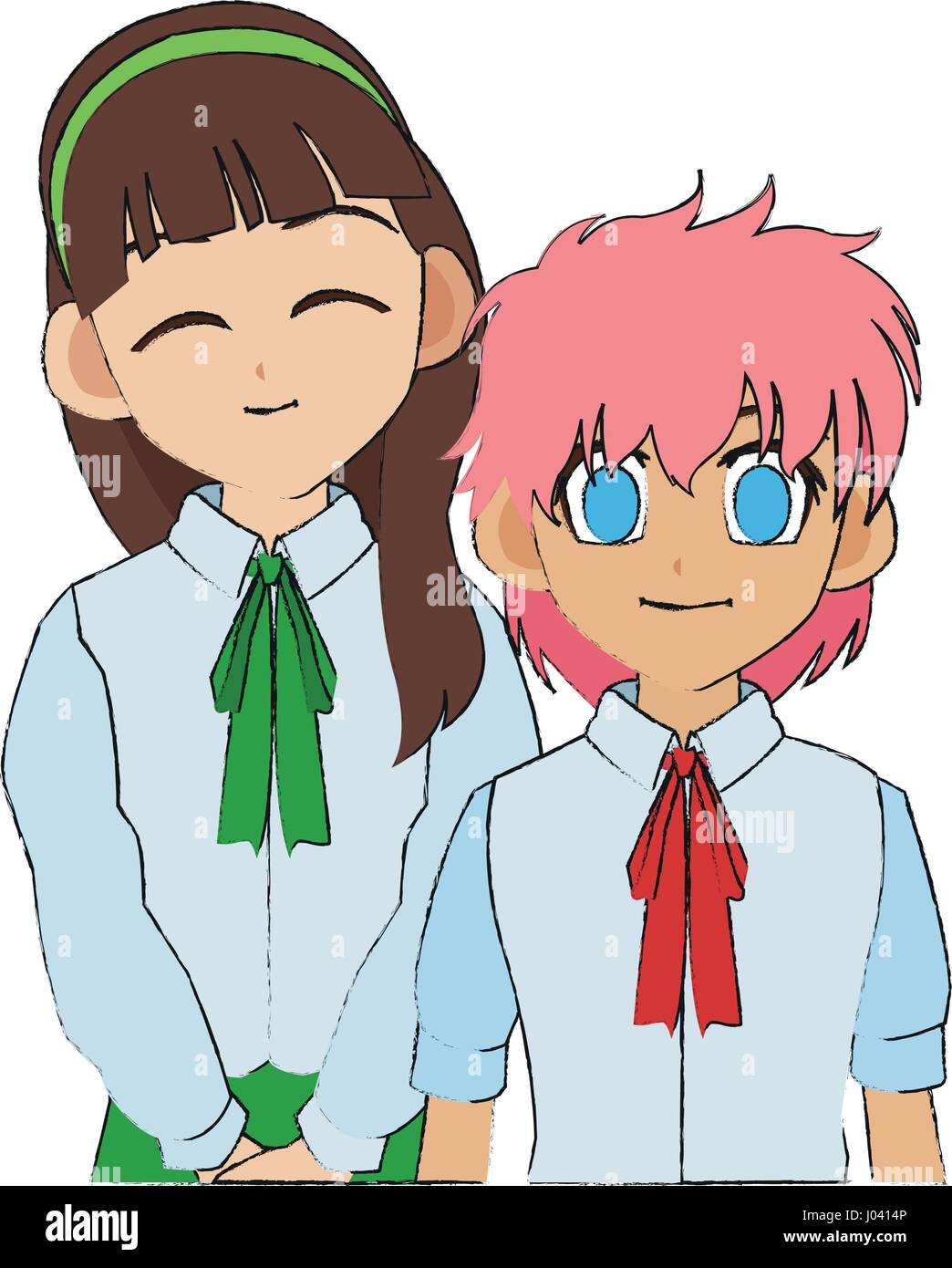 anime girl icon Stock Vector Image & Art - Alamy