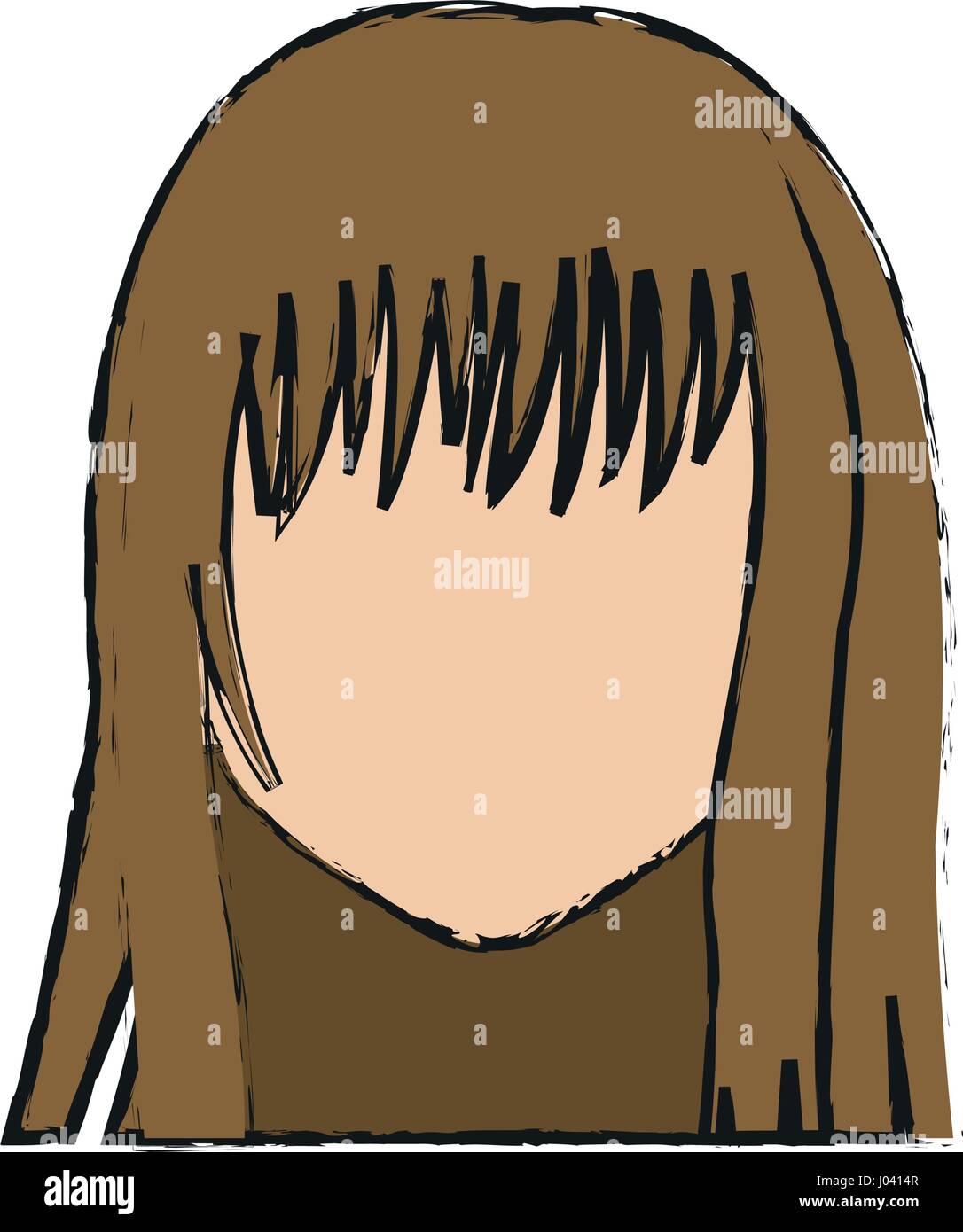 Anime Girl Icon Stock Vector Image And Art Alamy