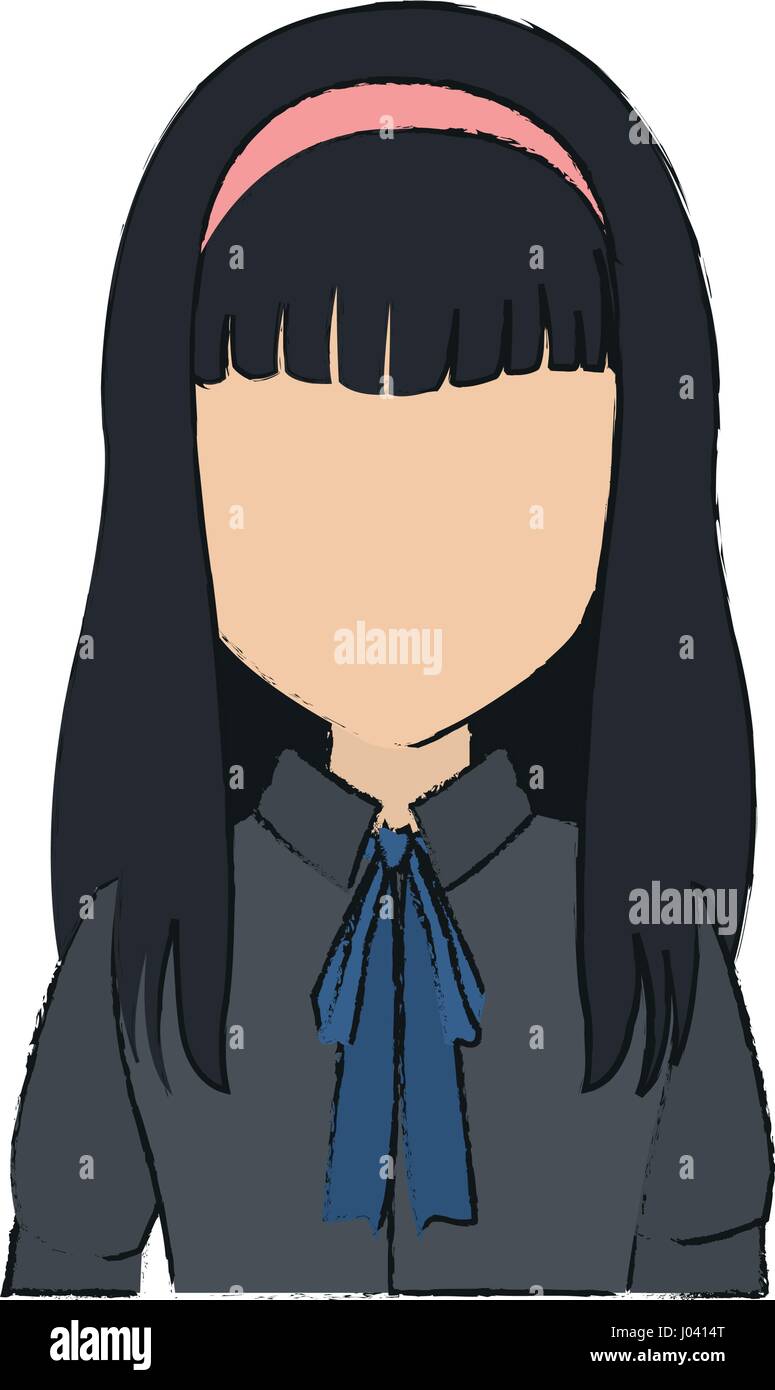 anime girl icon Stock Vector Image & Art - Alamy