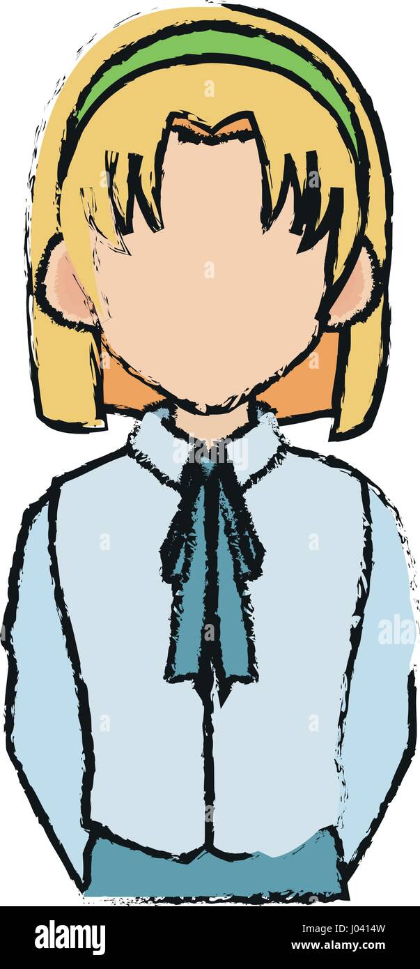 anime girl icon Stock Vector Image & Art - Alamy