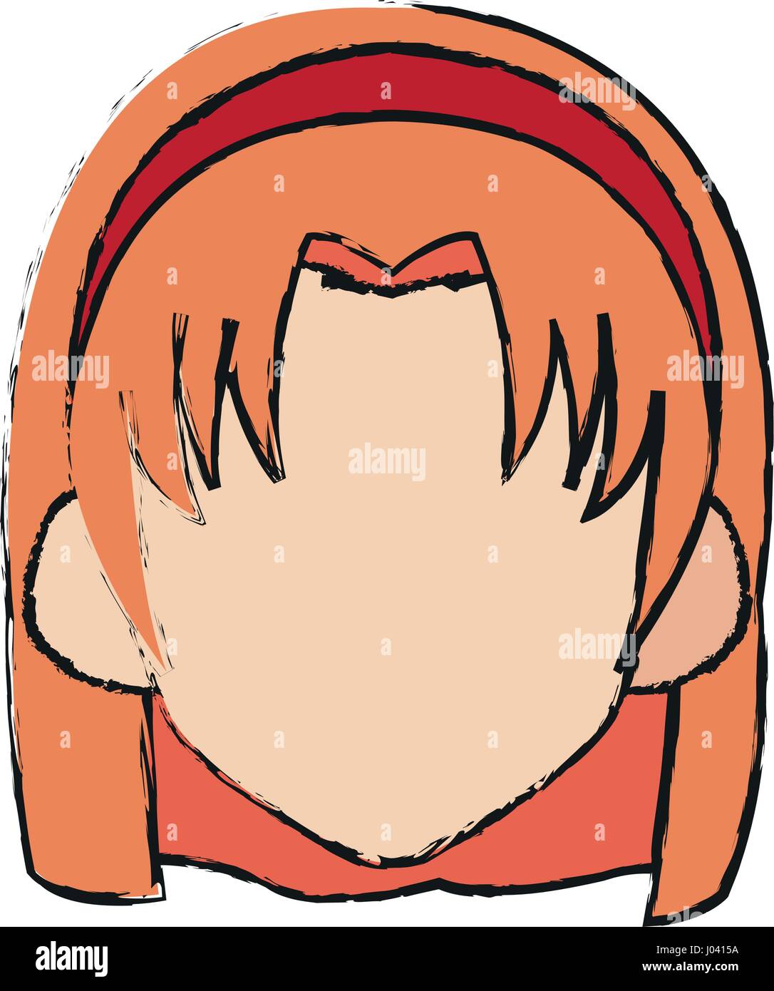 Anime Girl Icon Stock Vector Image And Art Alamy