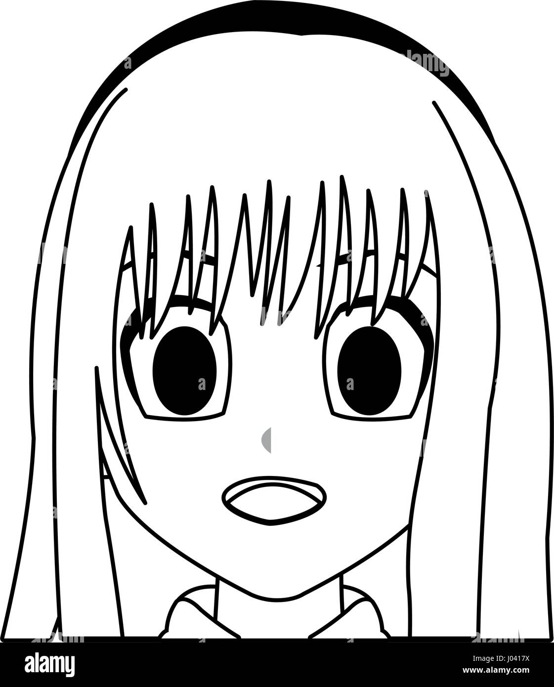 anime girl icon Stock Vector Image & Art - Alamy