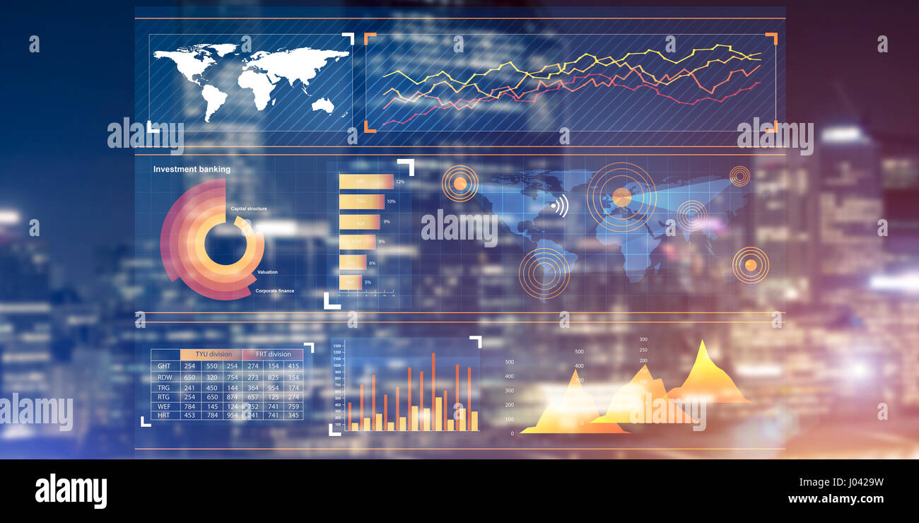 Financial consulting and analytics concept with infographs on sc Stock ...