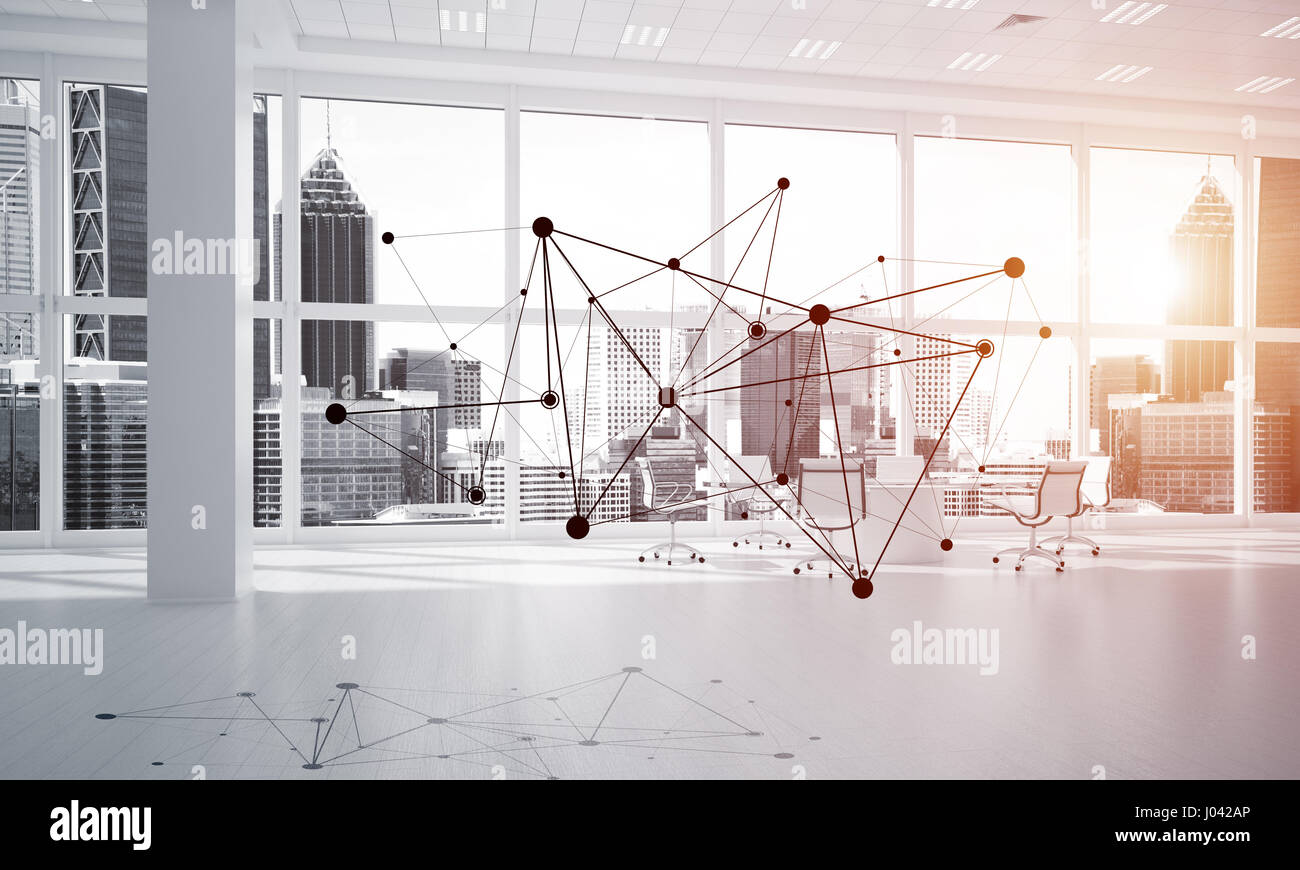 Networking and wireless connection as concept for effective modern ...