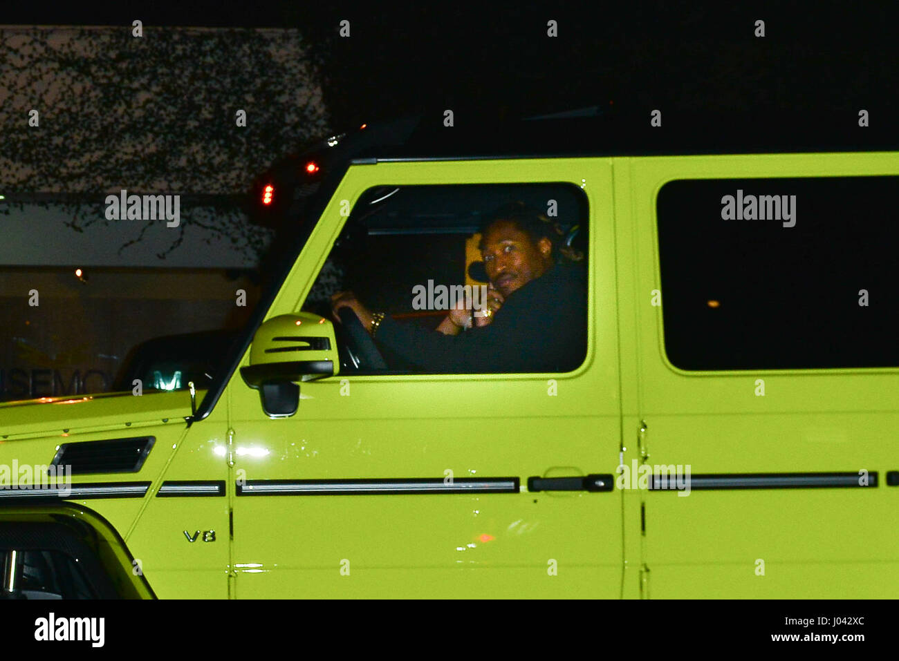 Rapper Future driving his customized 'G' model Mercedez Benz in ...