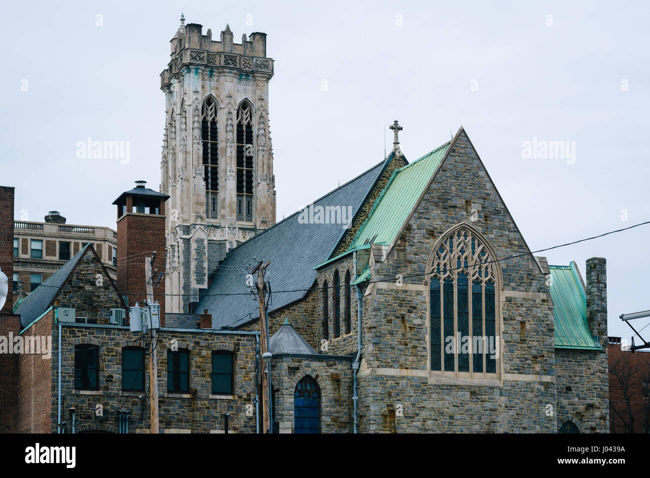 Emmanuel Episcopal Church, in Mount Vernon, Baltimore, Maryland Stock ...