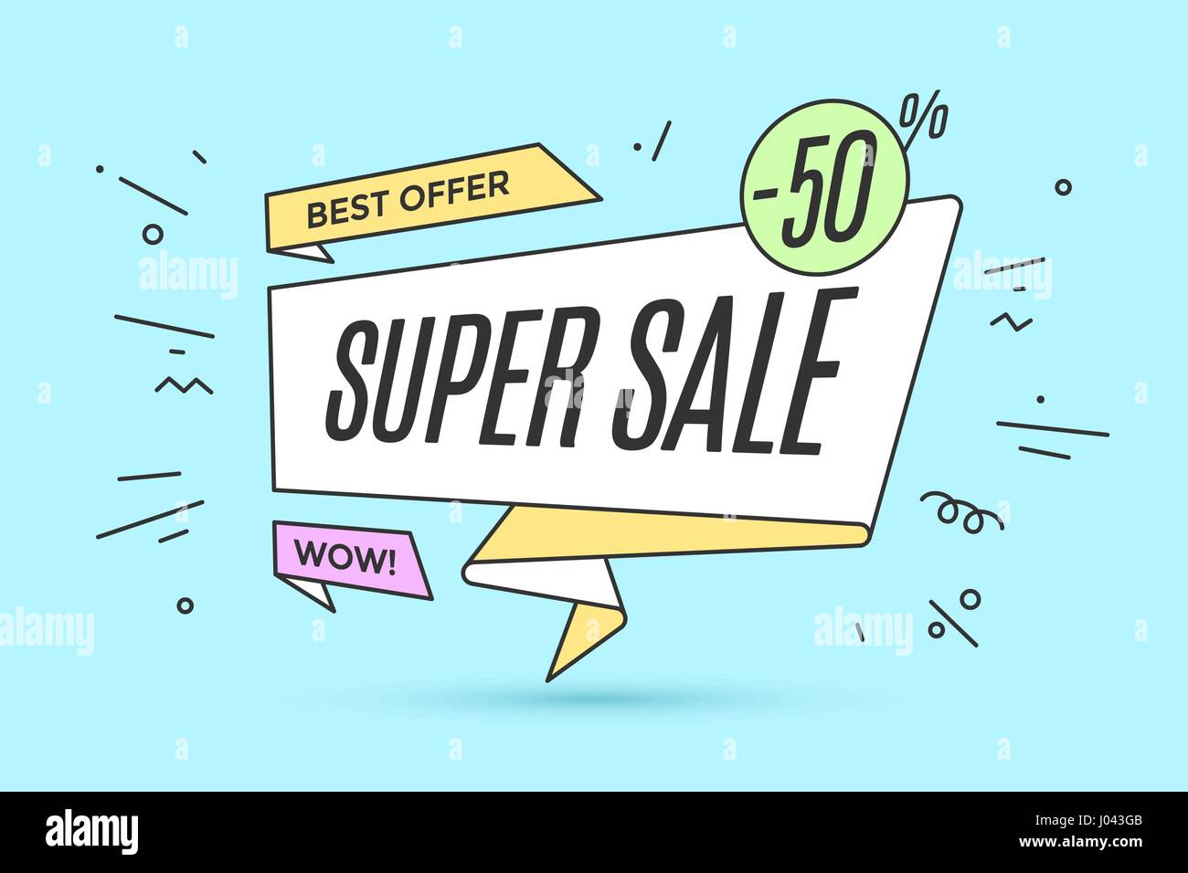 Super sale text banner Stock Vector Images - Alamy
