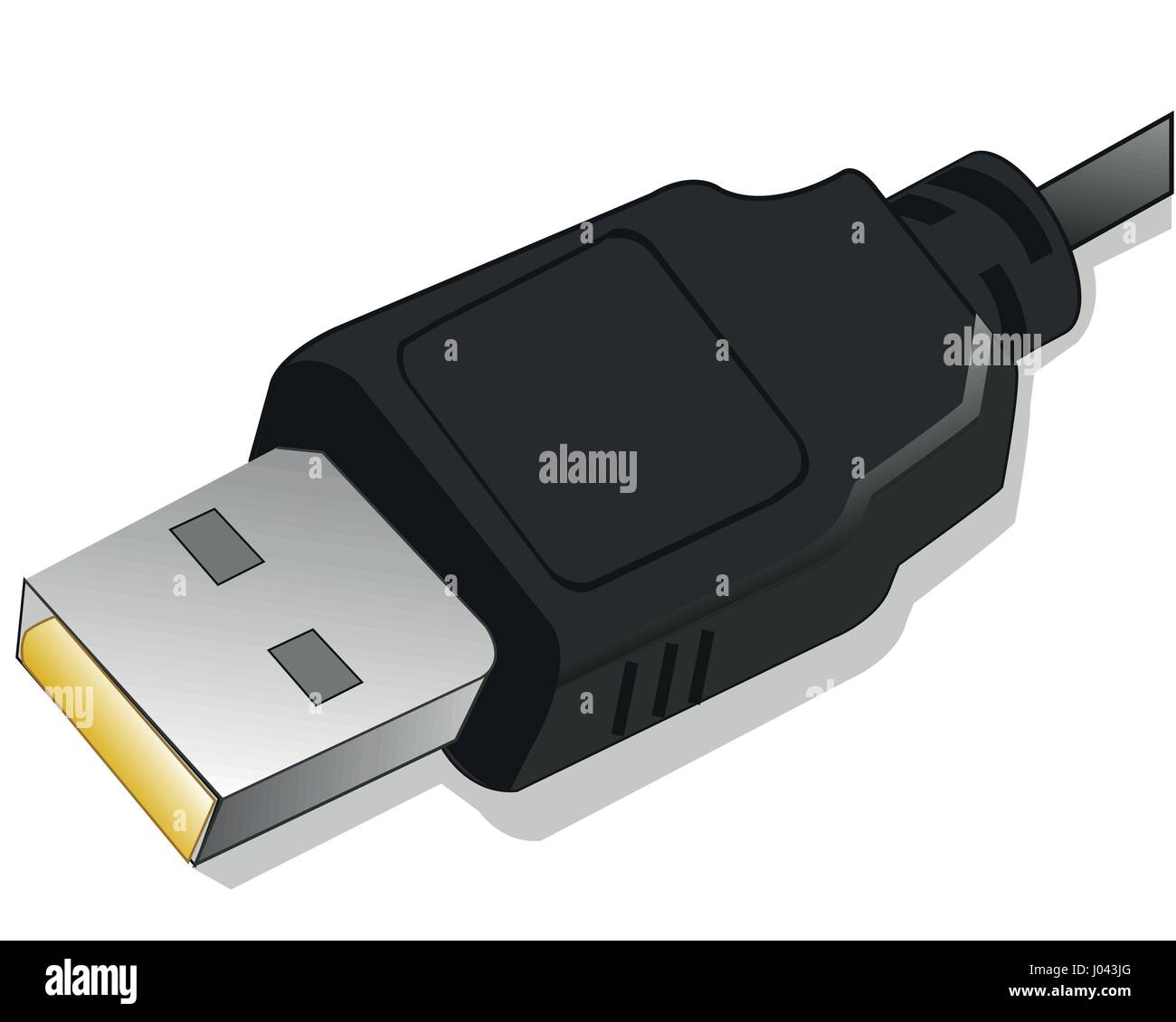 Cable and connector Stock Vector Image & Art - Alamy