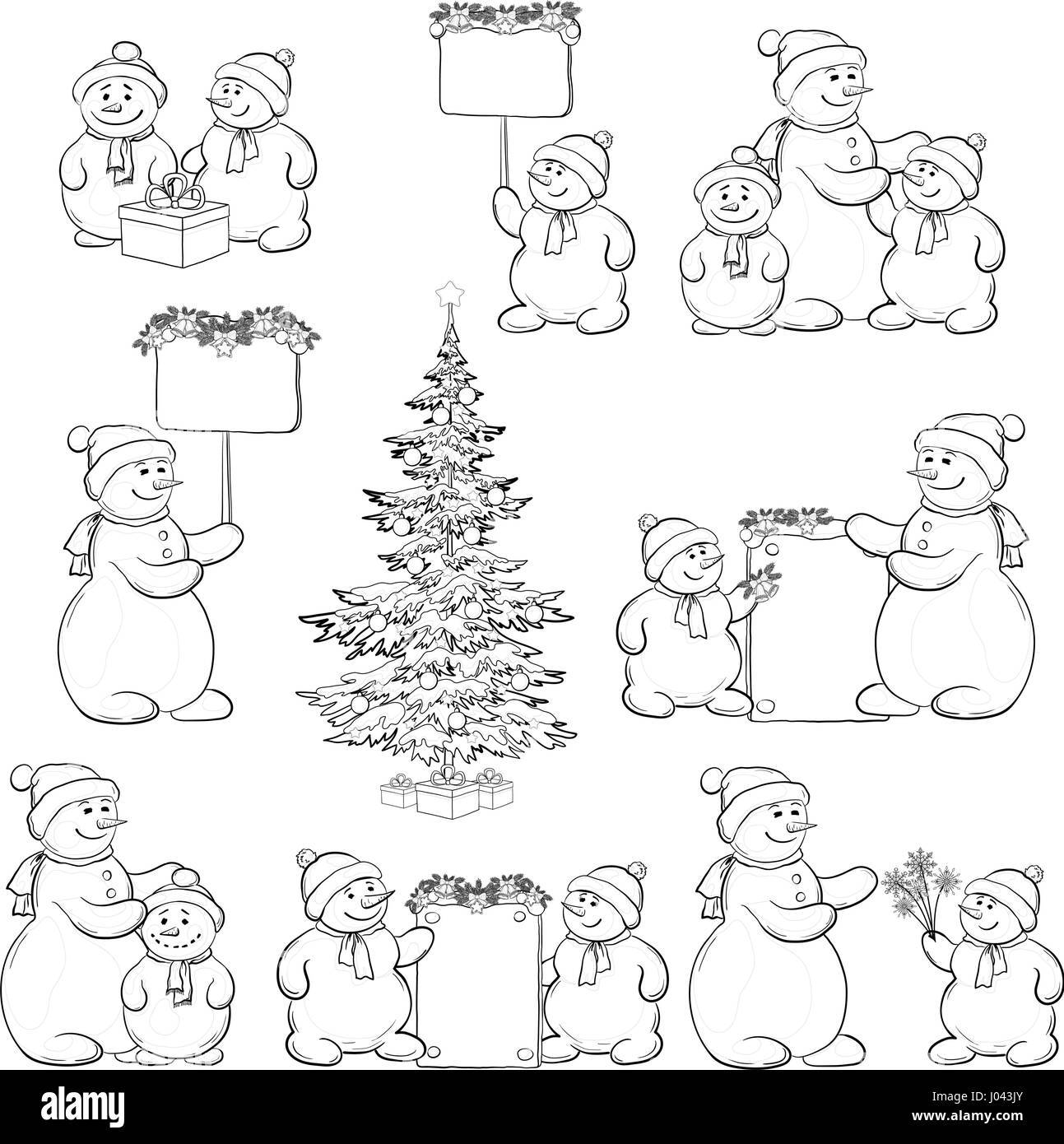 Banner christmas fir tree Black and White Stock Photos & Images - Alamy